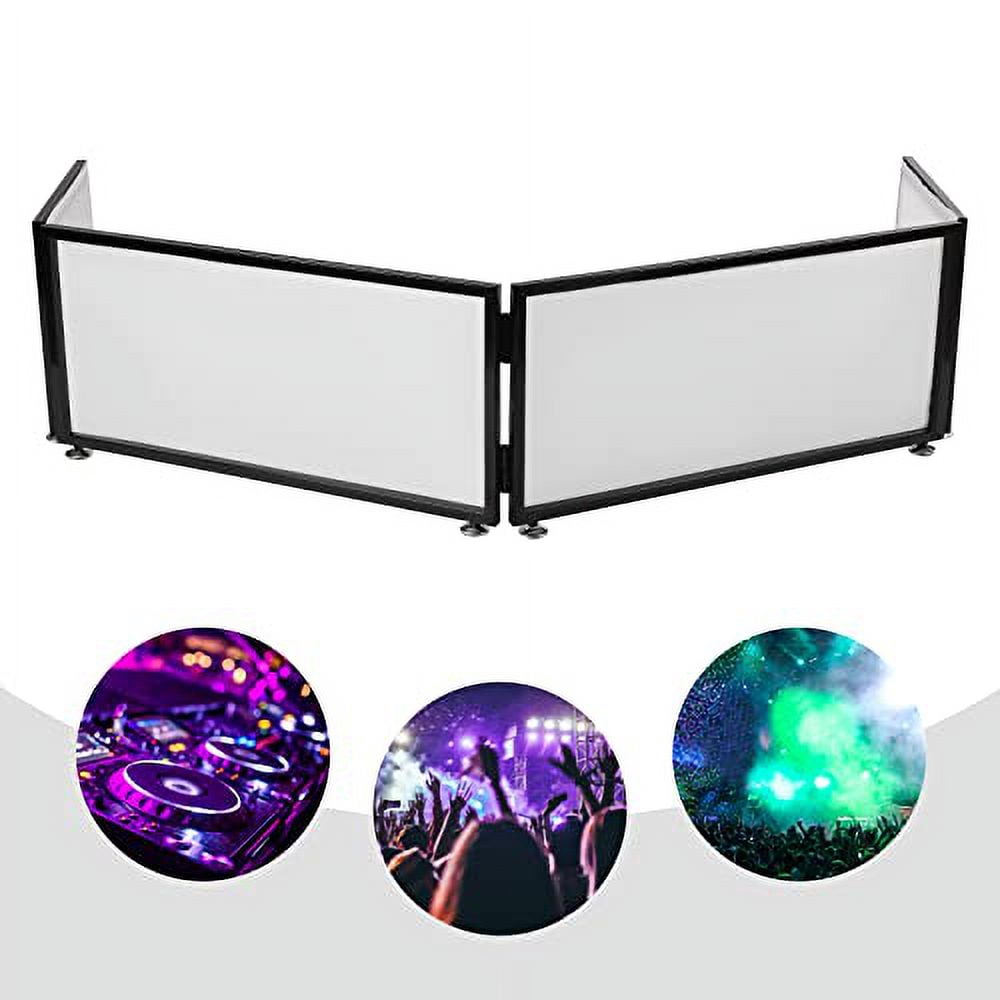 Portable DJ Booth Foldable Cover Screen 67x20x15.7 inches Large ...