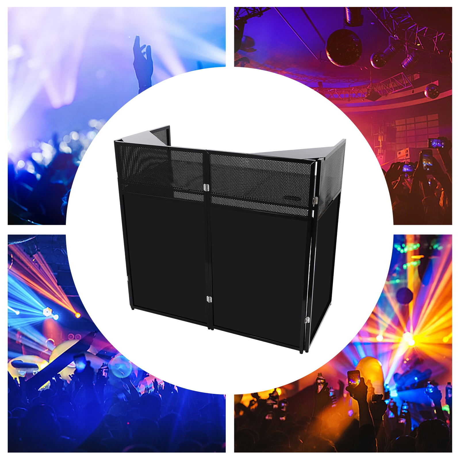 Portable DJ Booth Table with Foldable Frame, DJ Event Facade Scrim ...