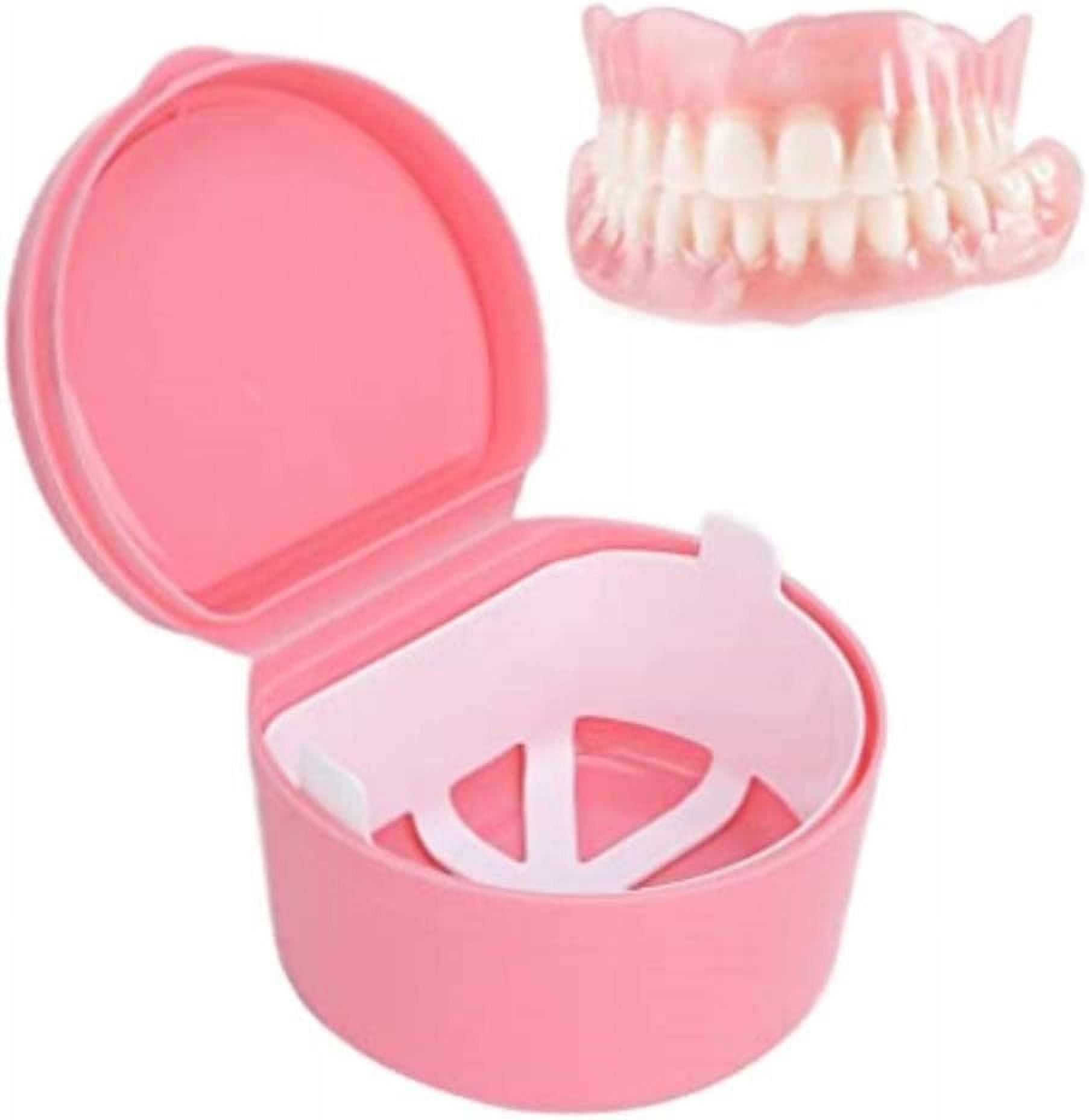 Portable Denture Storage Cases - Set of 2 Purple Boxes for Orthodontic ...