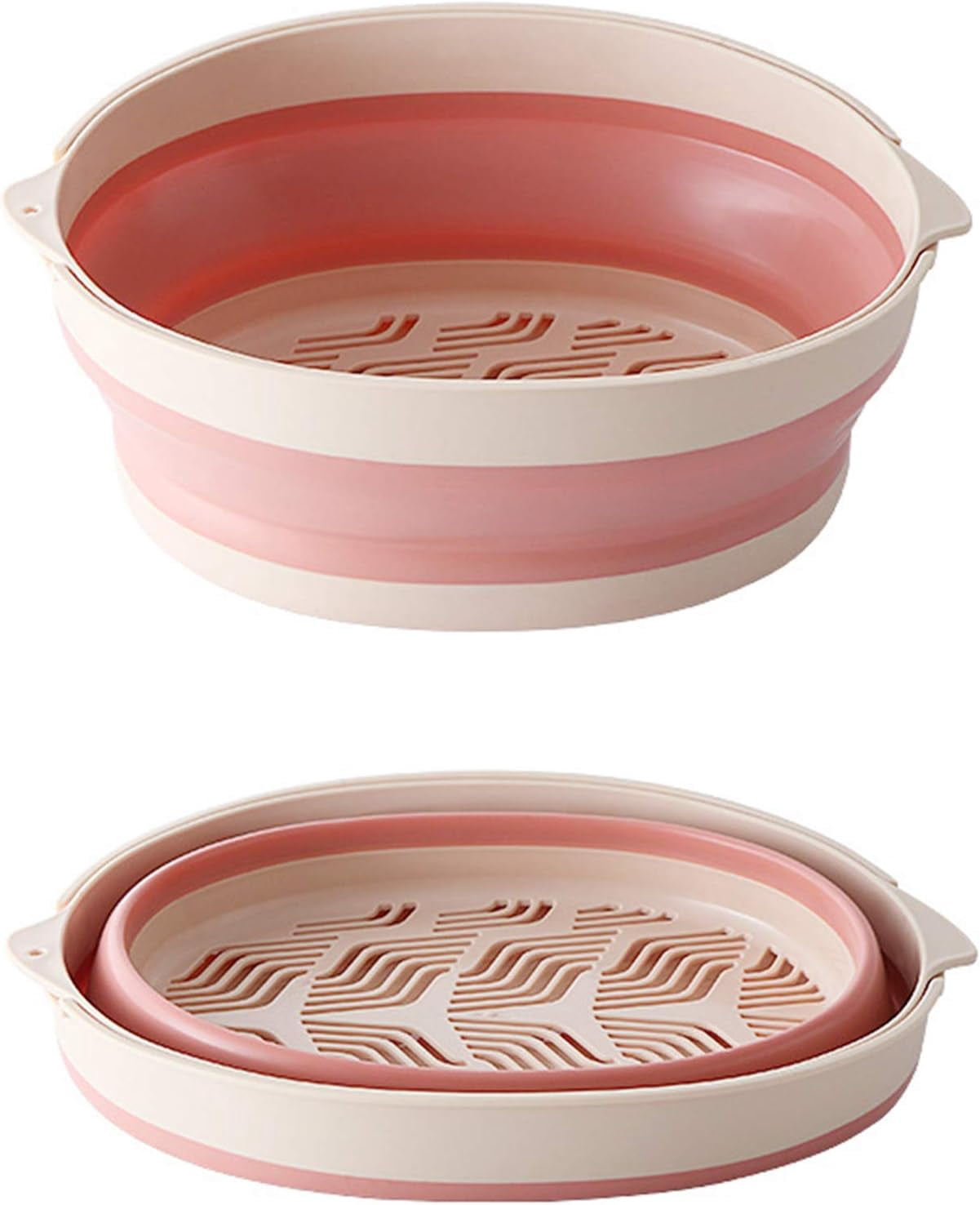 Portable Design Collapsible Wash Basin, Food-Grade Material Folding Dishpan for Easy Storage ...