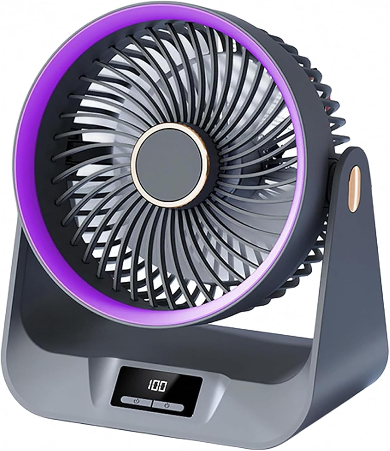 Portable Desk Fan, Rechargeable Low Noise Small Fan with Timer Wide ...