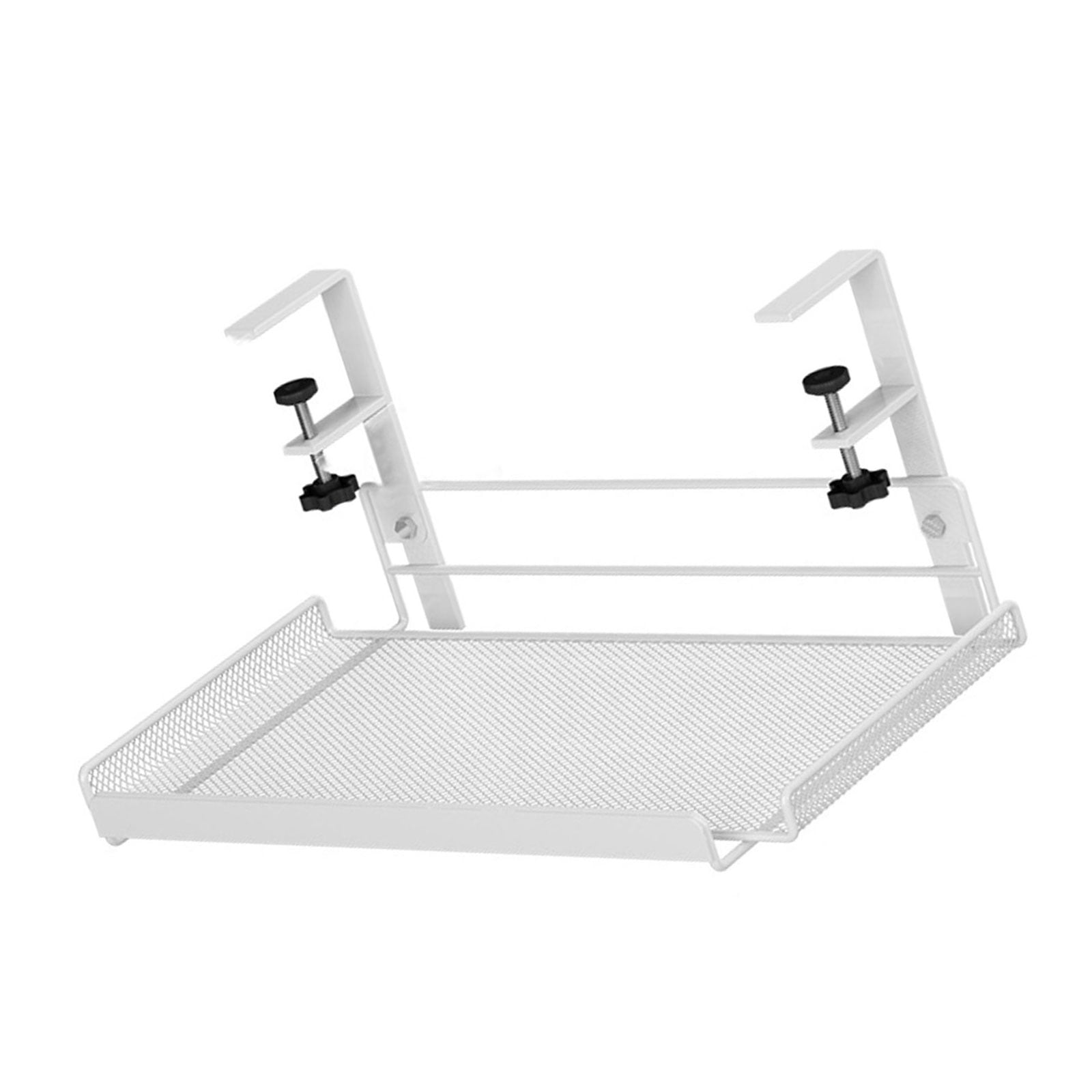 Portable Desk Organizers Basket Undertable Storage Rack Metal Cable ...