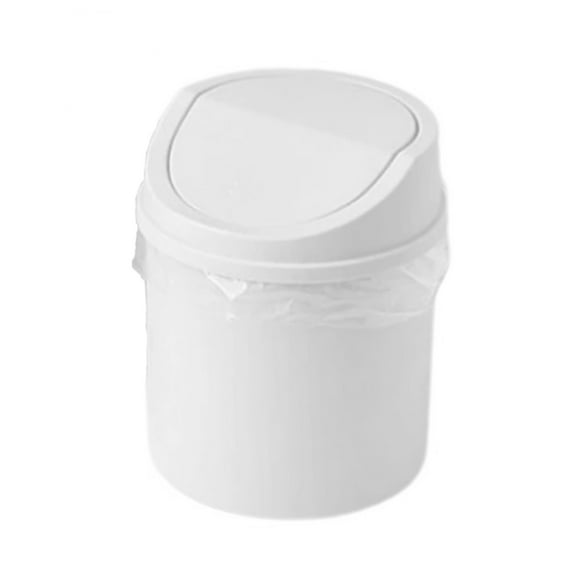Portable Desk Trash Bin With Lid Simple Design Small Trash Bin with Lid ...