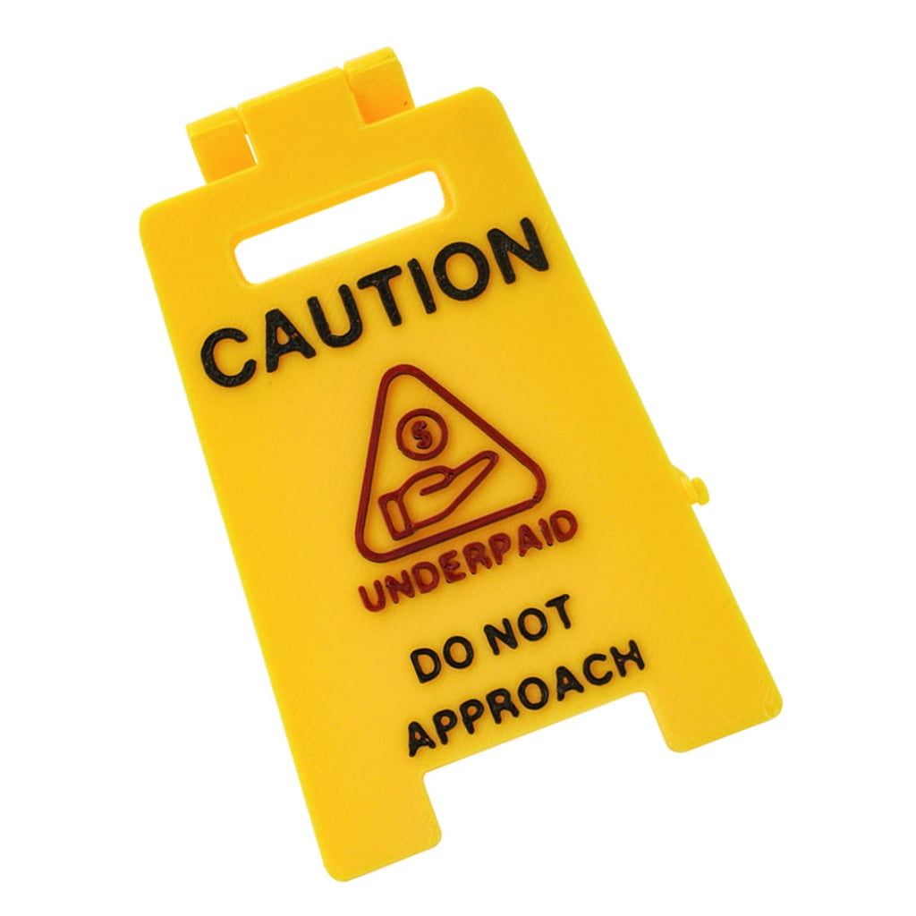 Portable Desk Warning Sign For Employees Bright Color Office Decoration ...