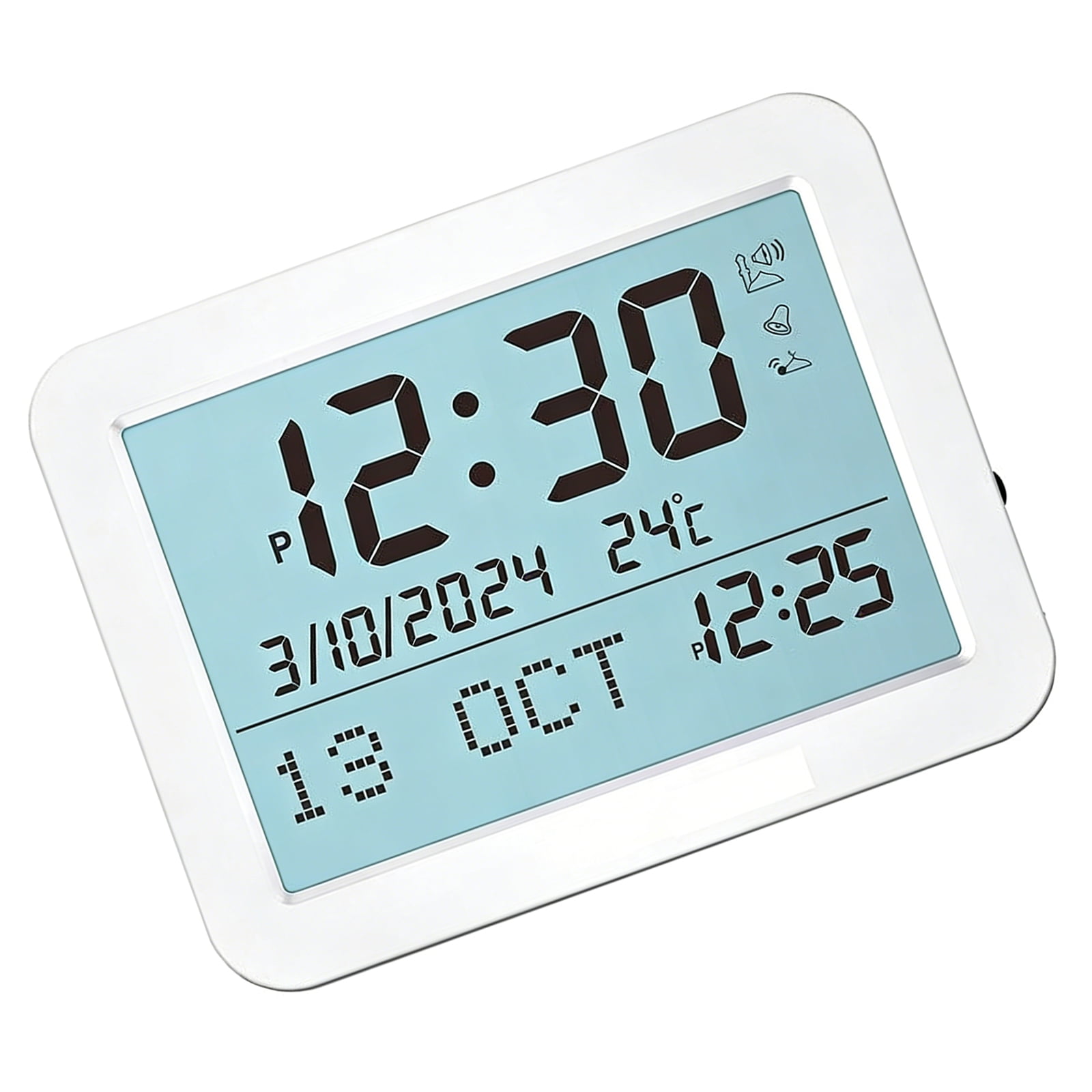 Portable Desktop Digital Clock Featuring Temperature Azan Function Easy ...