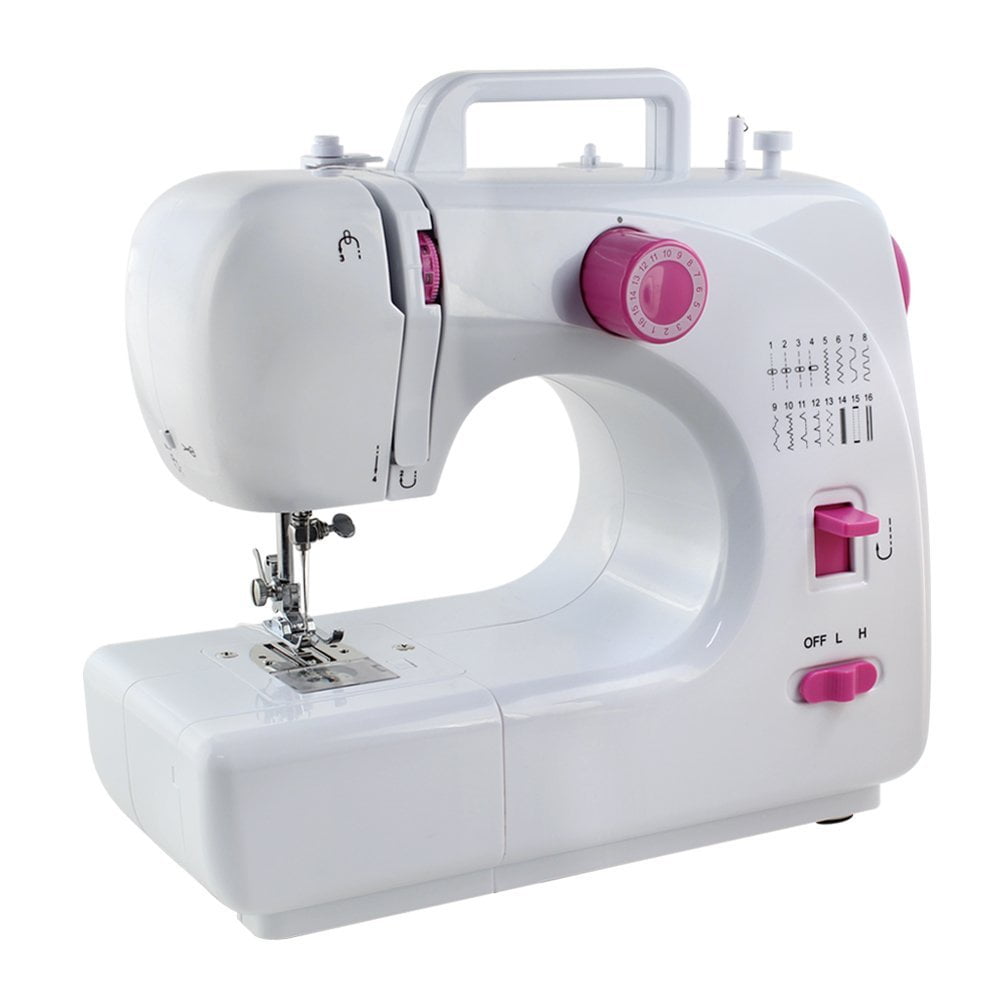 Portable Desktop Electric Home Sewing Machine 16 Built-In Stitches 2 ...