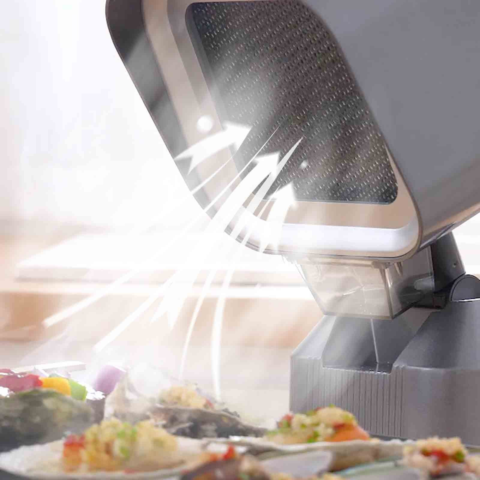 Portable Desktop Range Hood 15x30.5cm Stainless Steel 2-Speed 3600RPM ...