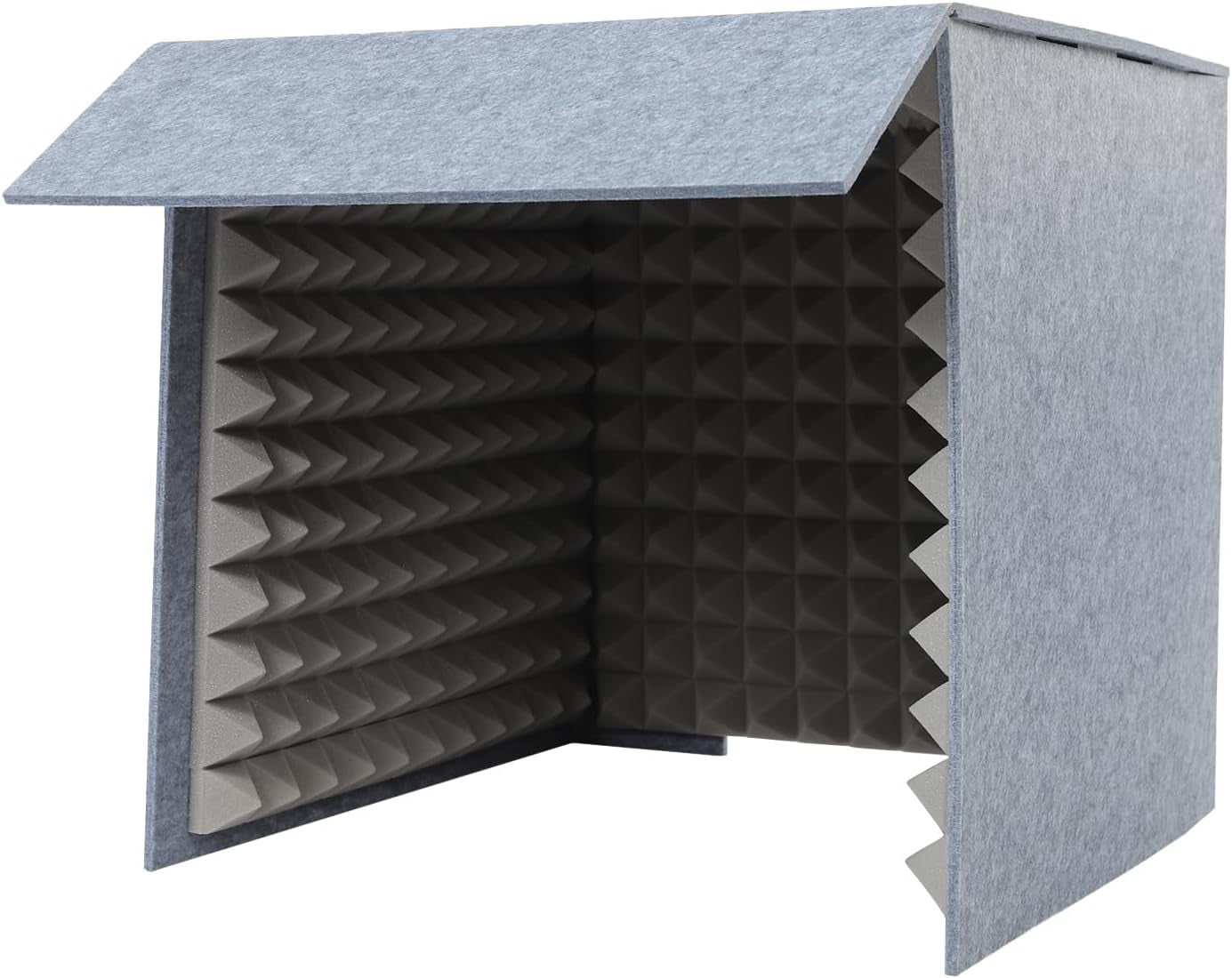 Portable Desktop Soundproof Cover, Recording Booth, Thickened Double ...