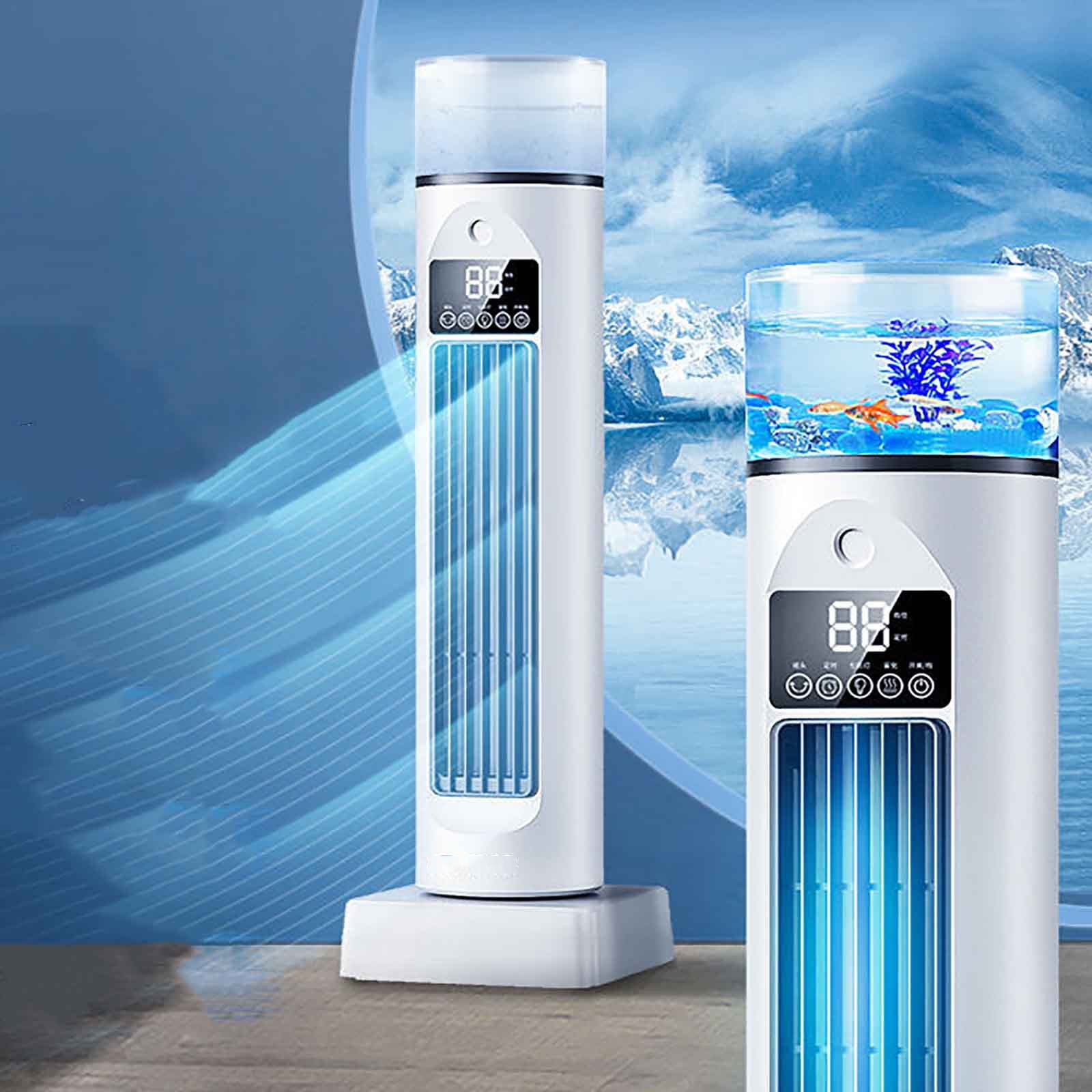 Portable Desktop Tower Fan,Windowless Portable Air Conditioners ...
