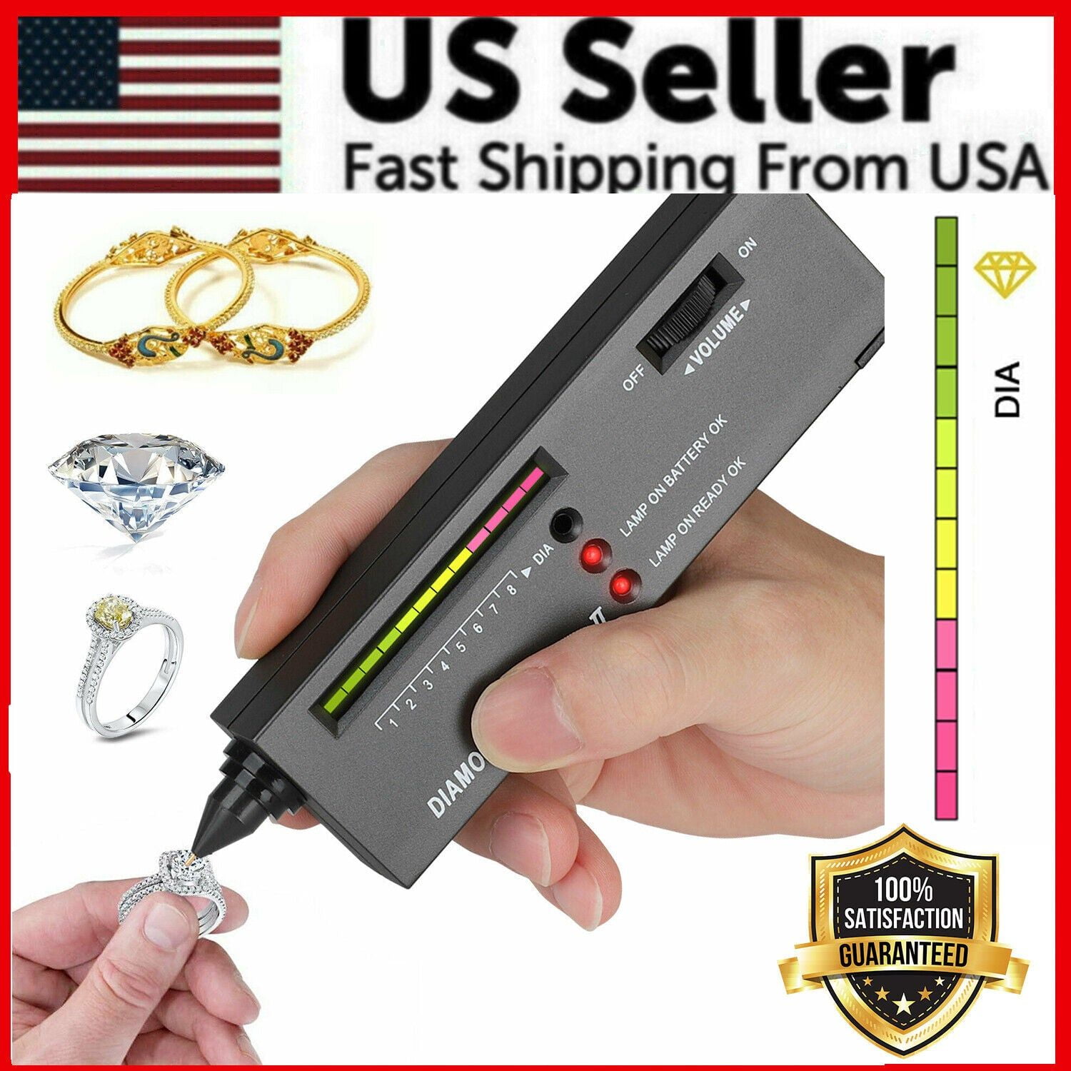 Portable Diamond Tester Selector Illuminated Jewelry Gemstone Testing ...