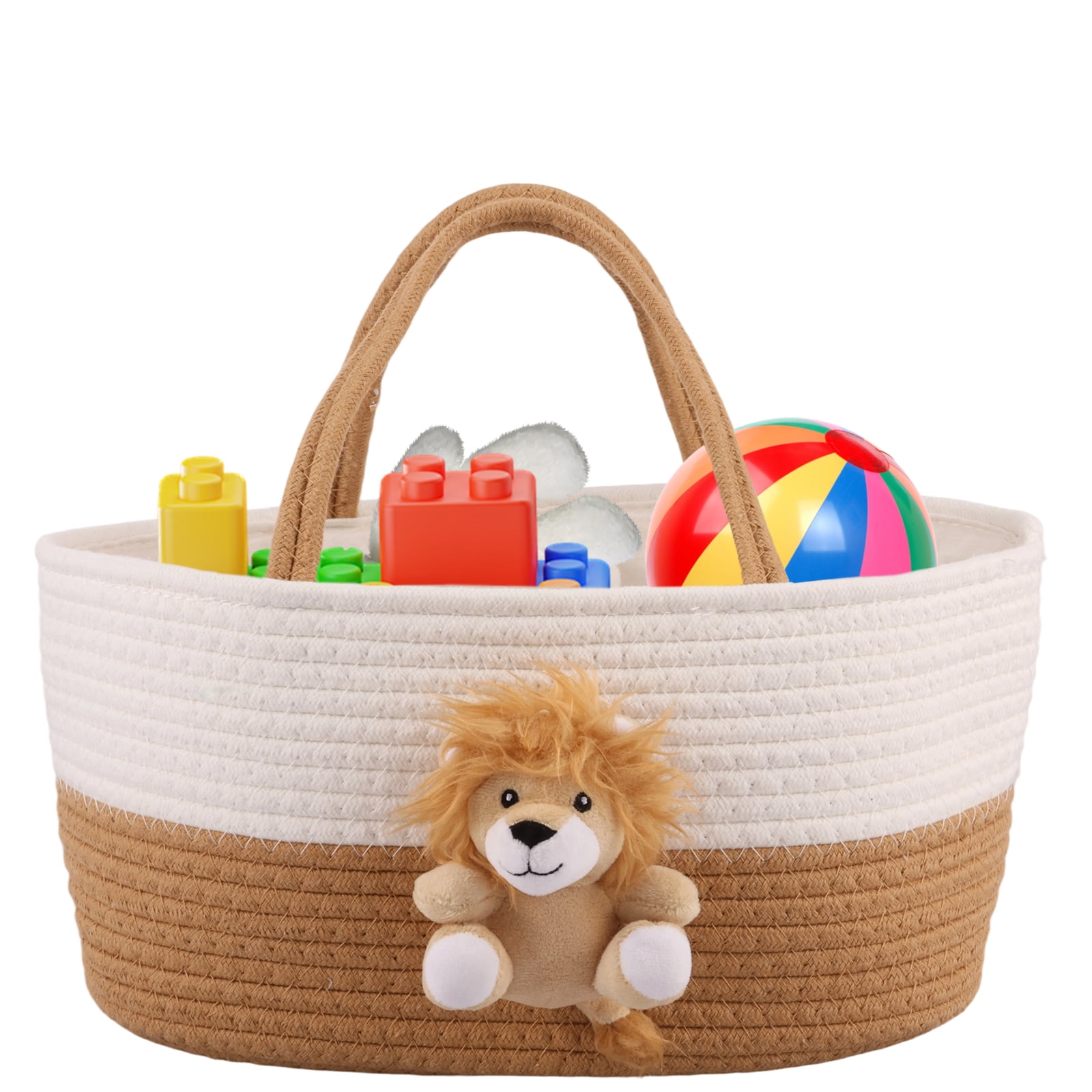 Portable Diaper Caddy Organizer Soft Cotton Rope Baby Caddy Organizer ...