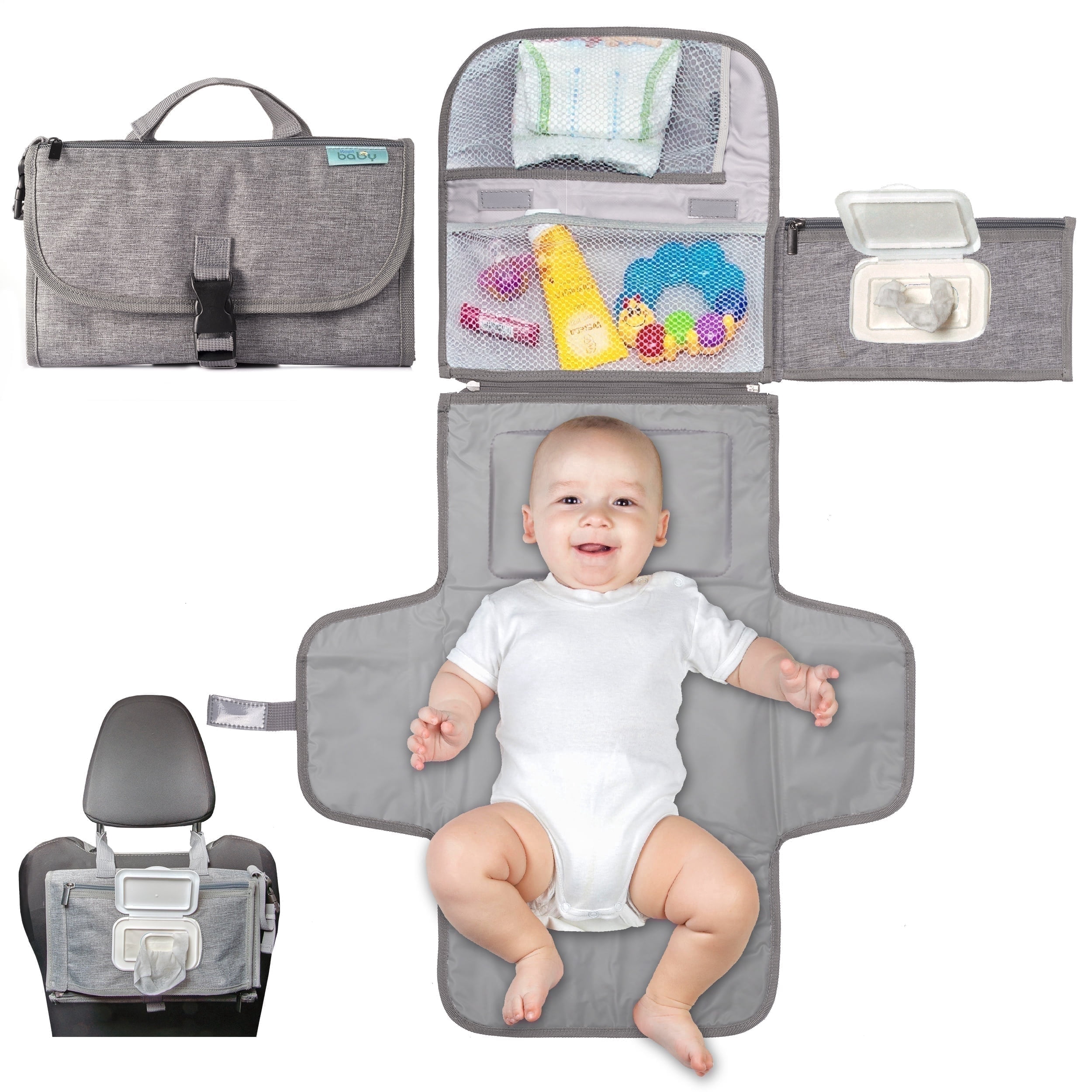 Kopi Baby Portable Diaper Changing Pad Travel Bag, Waterproof Foldable ...