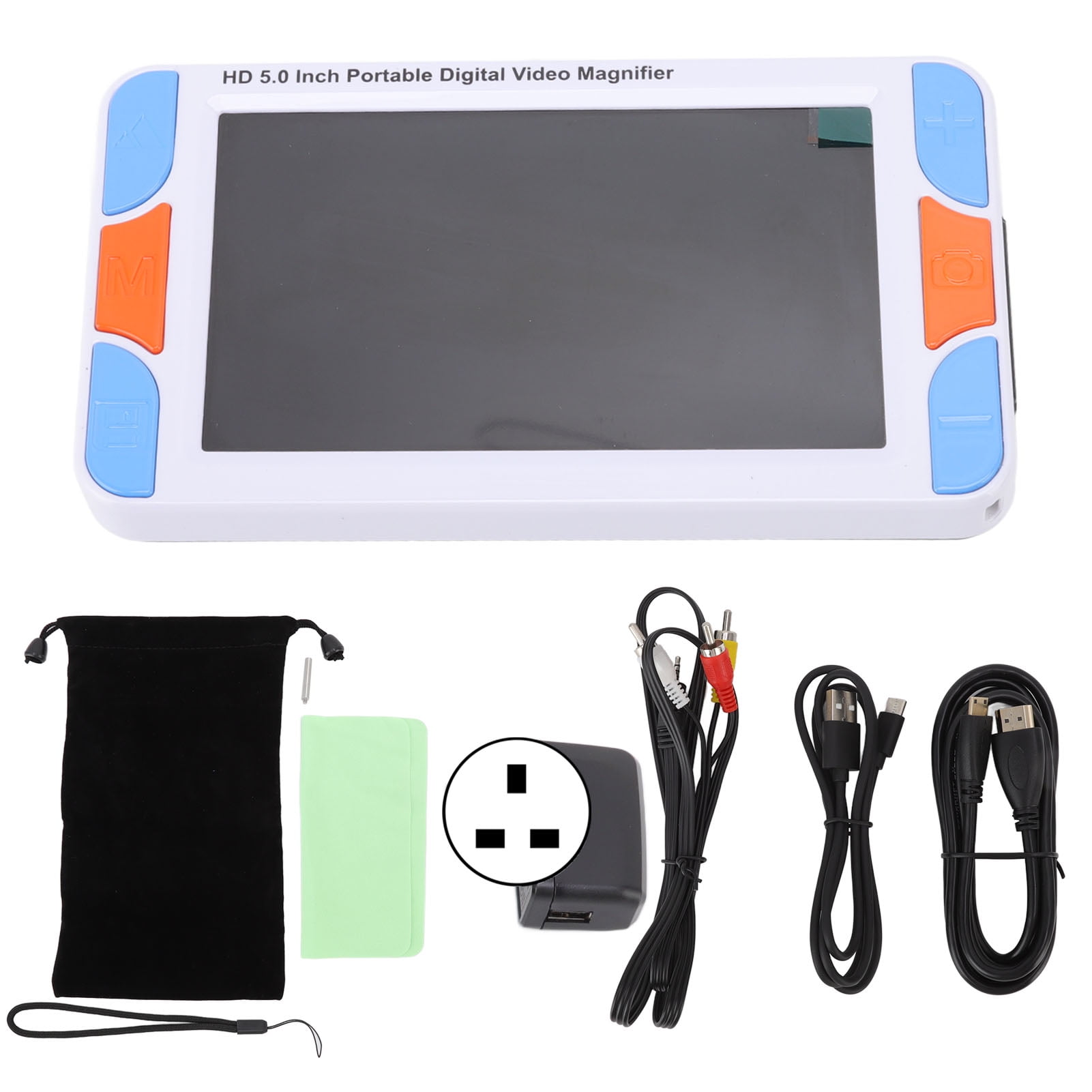 Portable Digital Magnifier 5in Color LCD 800x480 3X to 48X Dual Camera ...