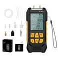 Portable Digital Manometer Dual Port Air Vacuum Pressure Gauge HVAC ...