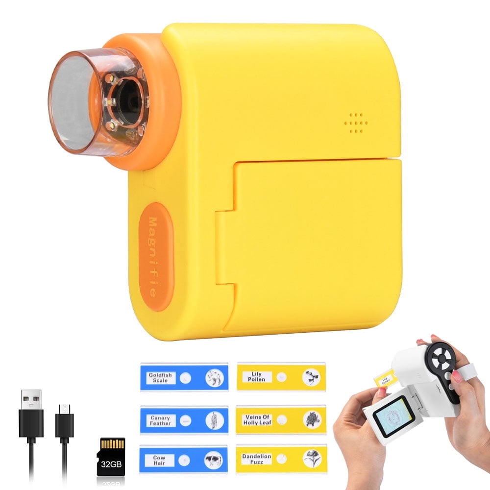 Portable Digital Microscope for Kids, 1000X Handheld Digital Microscope ...