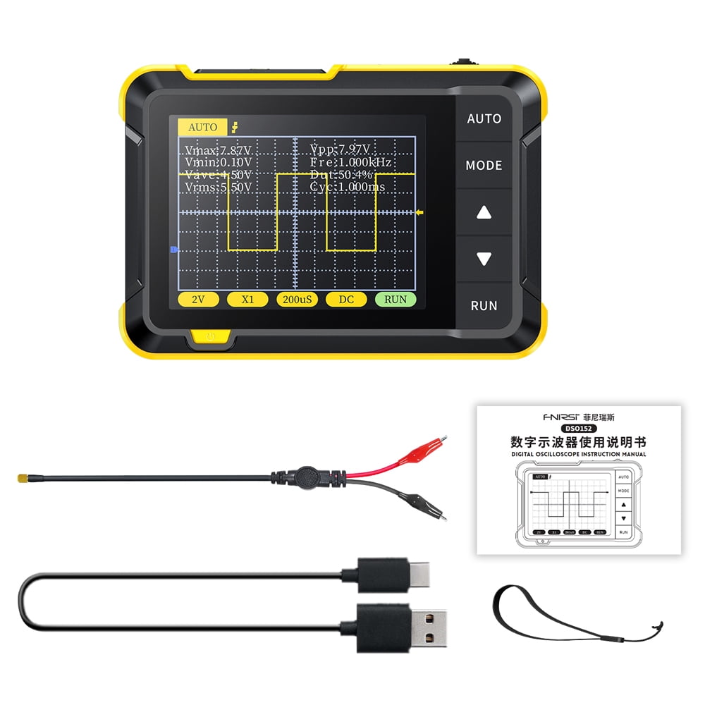 Portable Digital Oscilloscope, 400V Voltage Measurement, 2.8inch ...
