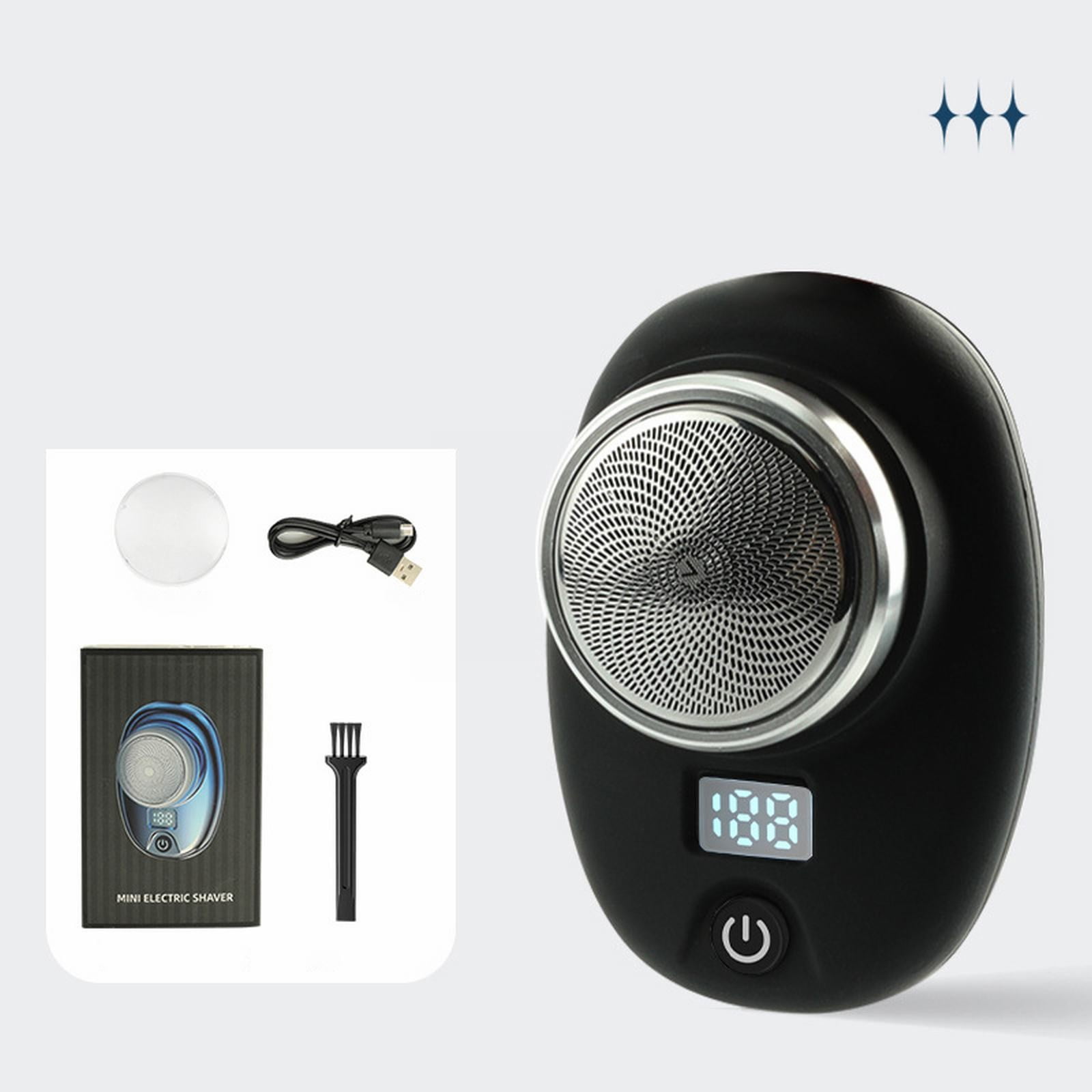 Portable Digital Shaver Travel Compact Mini Shaver Water Wash Electric ...