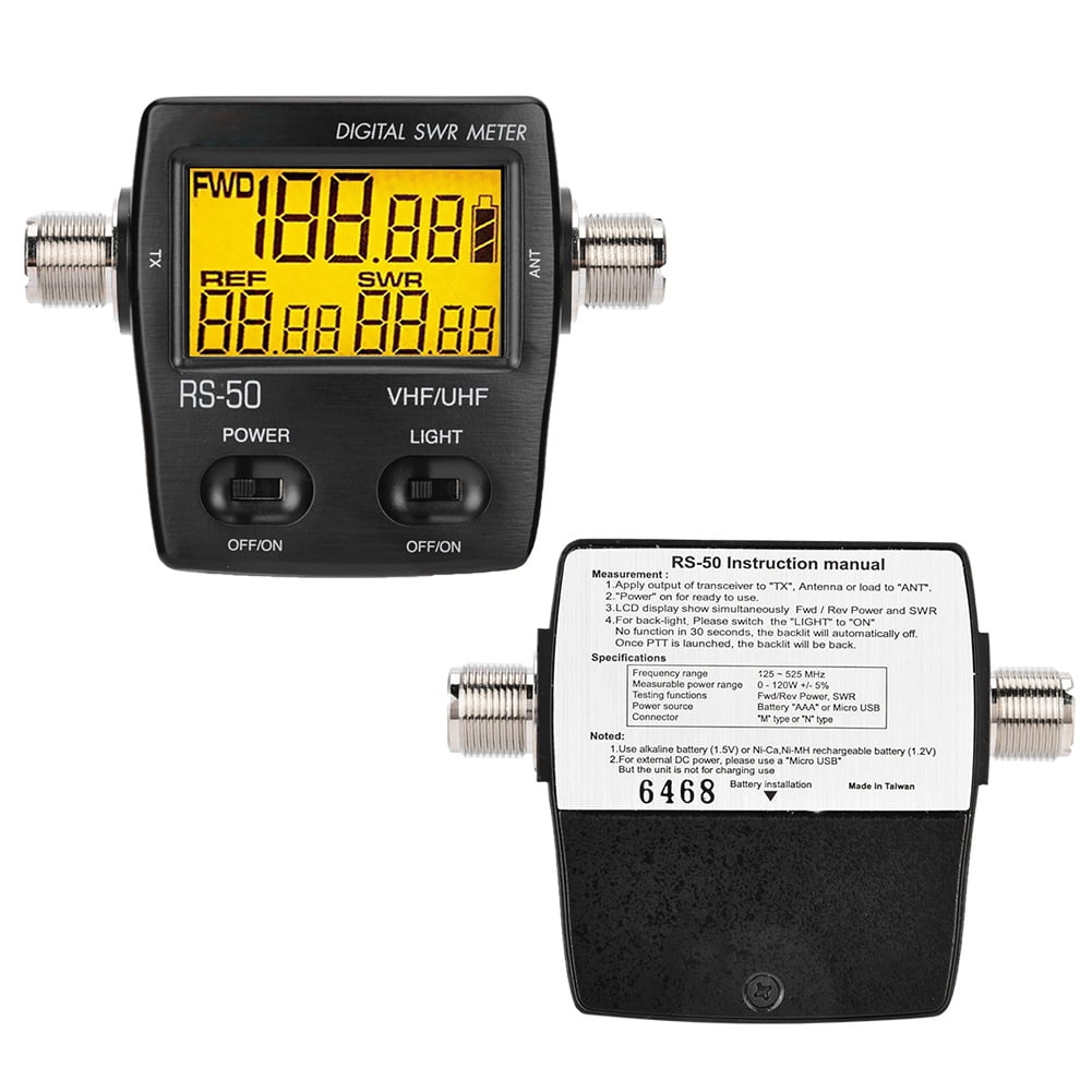 Portable Digital Short Wave Standing Wave Meter SWR Power Meter 125 ...