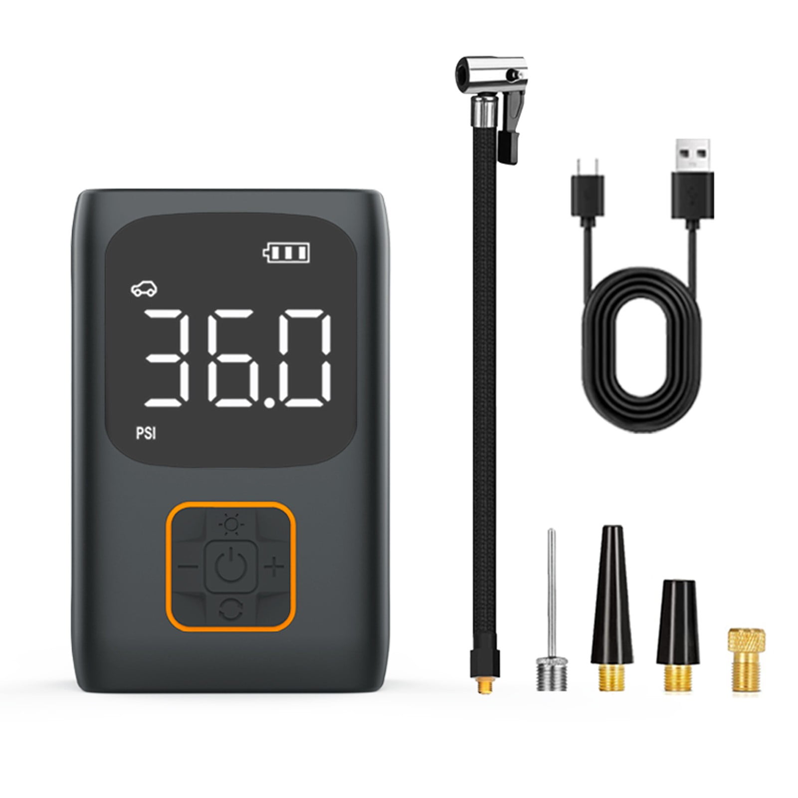 Portable Digital Tire Inflator with LCD Display, USB Rechargeable Air ...