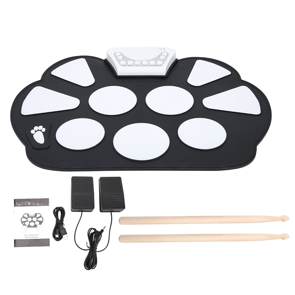 Portable Digital USB / DC5V Silicone Electronic Drum Kit Pad Musical ...