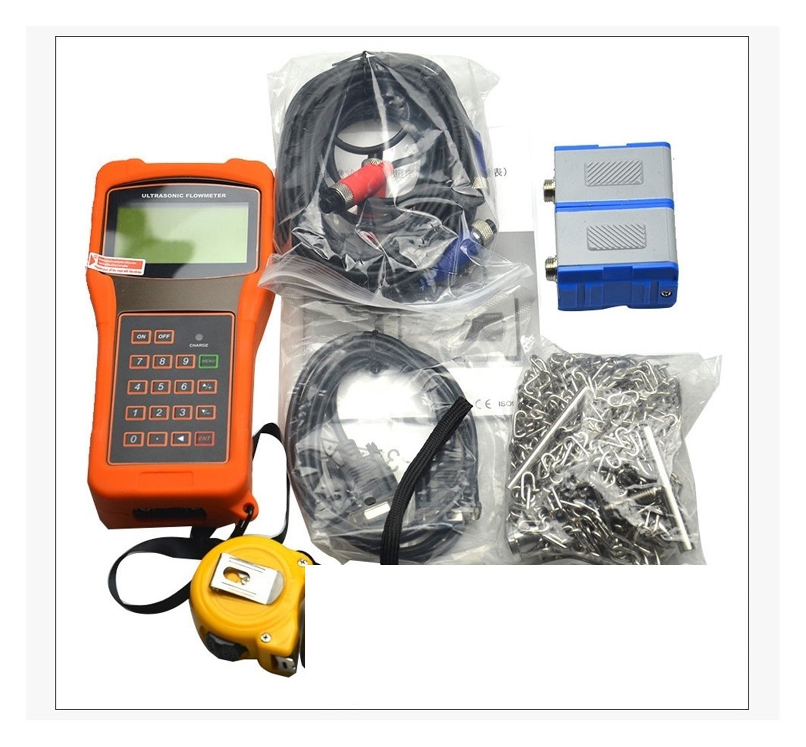 Portable Digital Ultrasonic Liquid Flow Meter Flowmeters TUF-2000H With ...