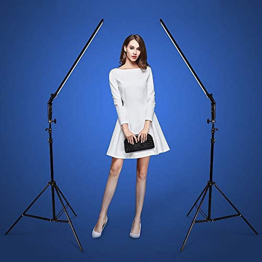 Portable Dimmable LED Filming Video Lights Kit with Tripod Stand 36Wx2 ...