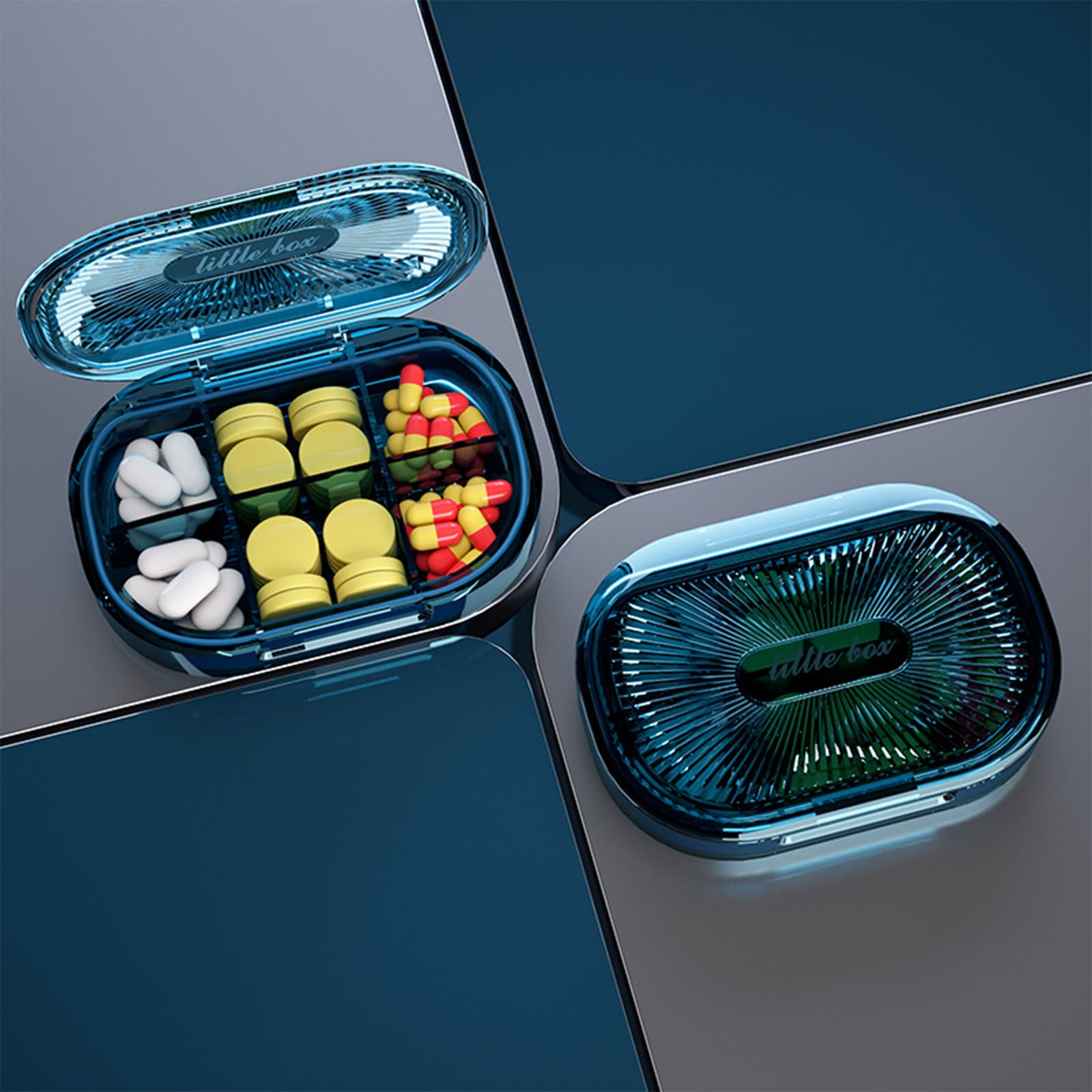 Portable Divided Compartment Storage Box | Small Sealed Transparent ...