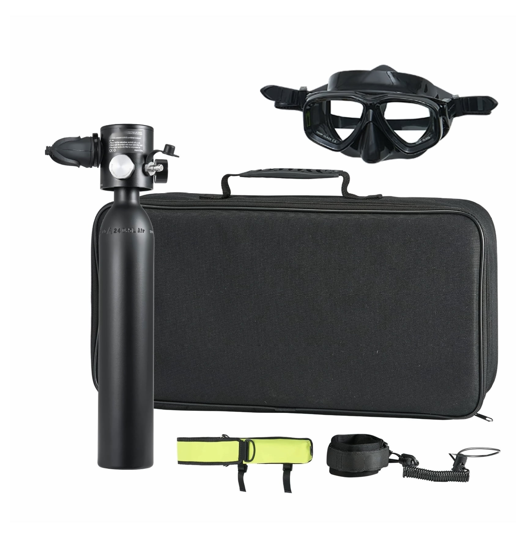 Portable Diving Cylinder Kit, 0.5L Underwater Breathing System with ...