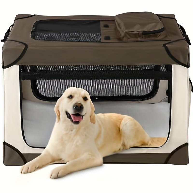 Portable Dog Crate, Collapsible Soft Kennel with Breathable Mesh for ...