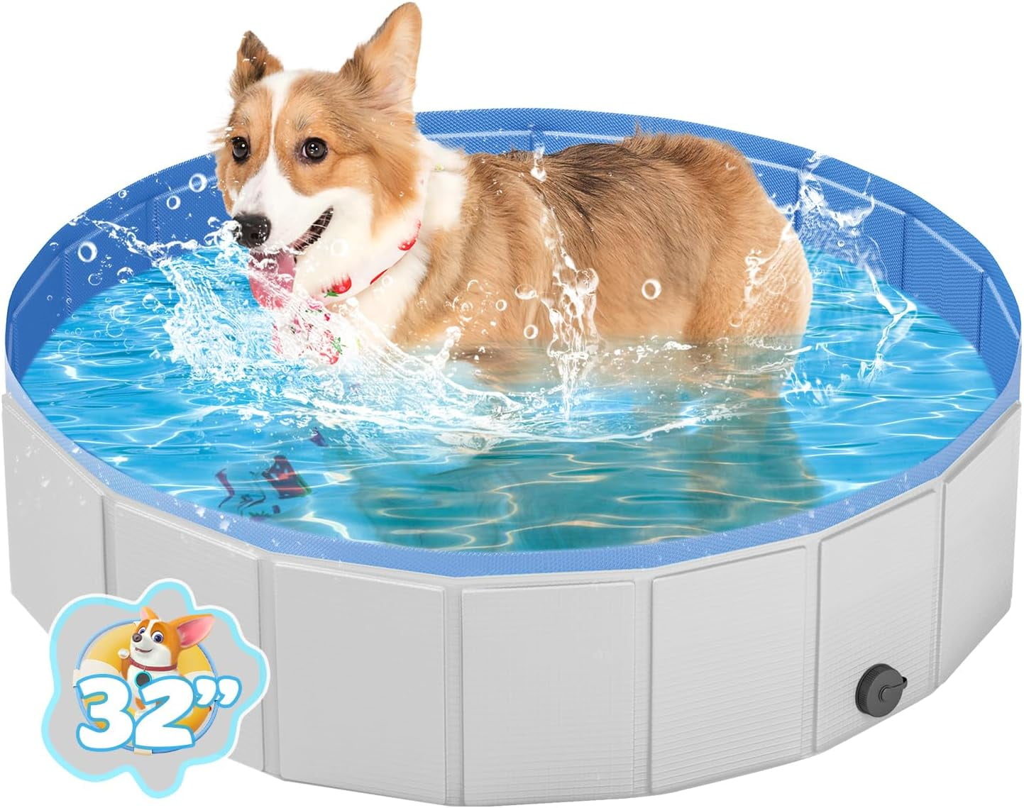 Portable Dog Pool PVC Pet Swimming Pool Bathtub Collapsible Dog Pool ...