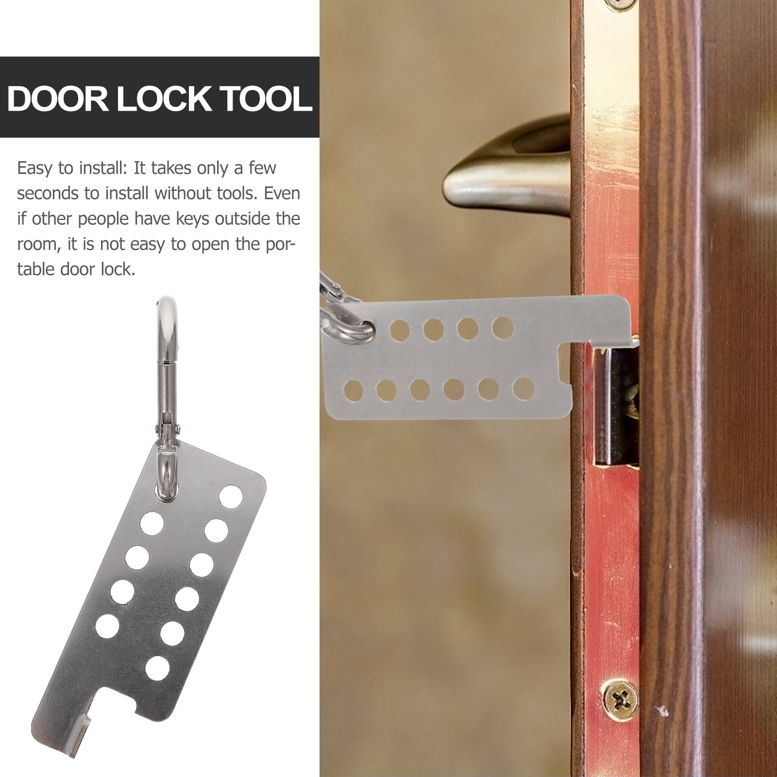 Portable Door Lock 1 Set Internal Opening Door Lock Household Door Lock ...