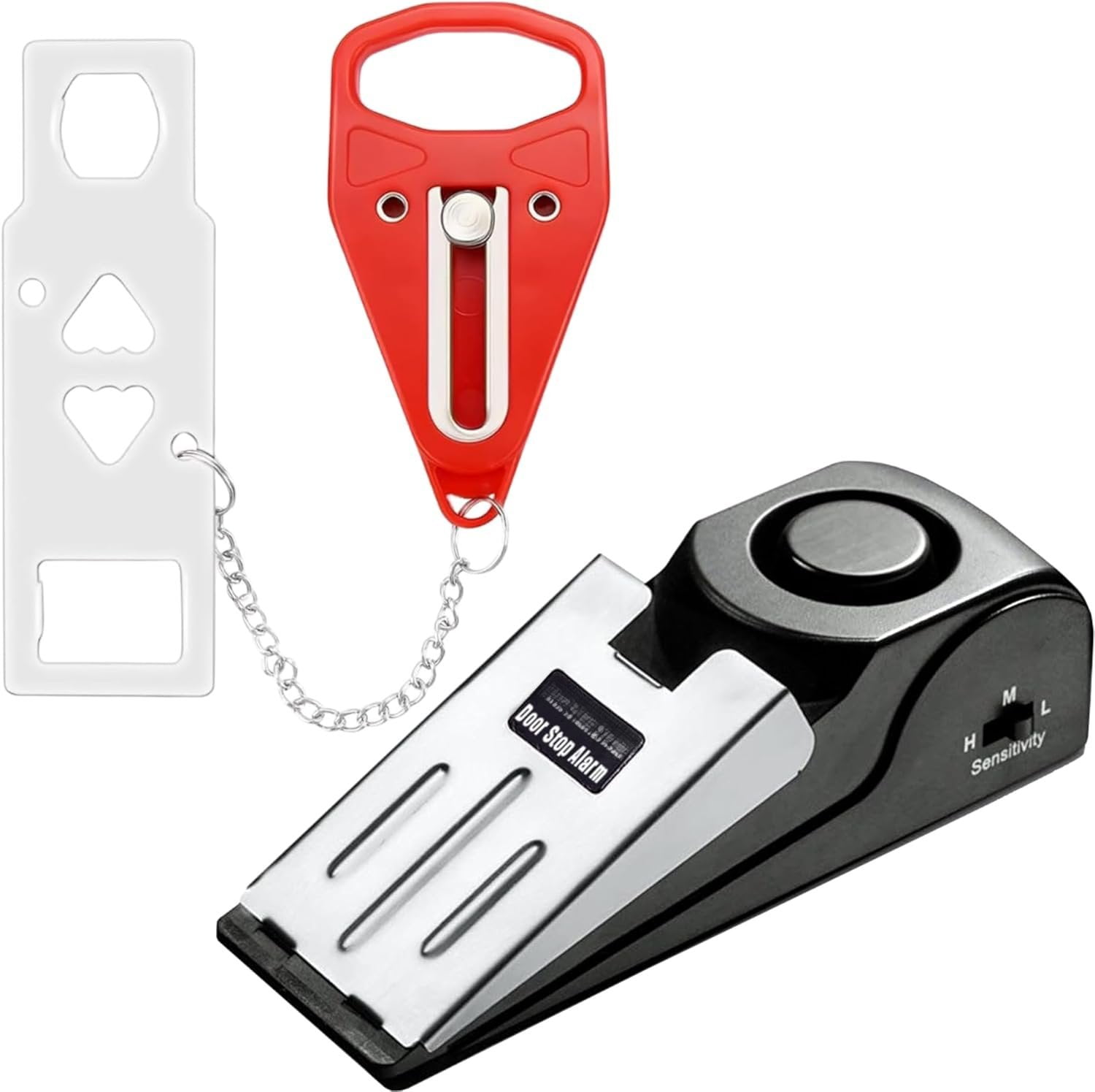 Portable Door Lock + Door Stop Set - Travel Safety Kit for Hotel Rooms ...