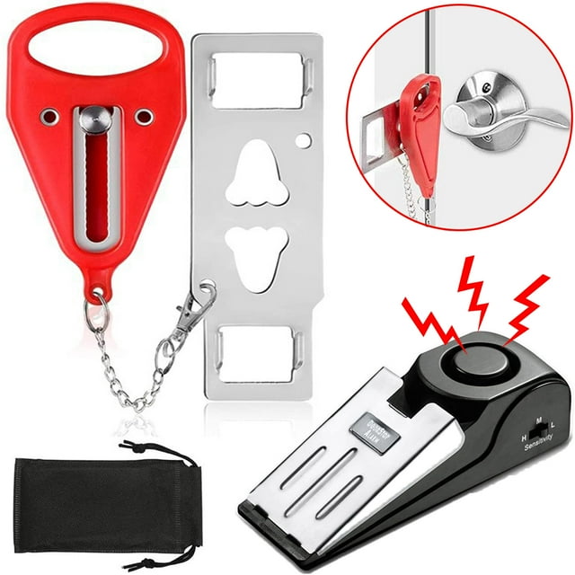 Portable Door Lock & Door Stop Alarm,Home Security Door Locker Devices ...