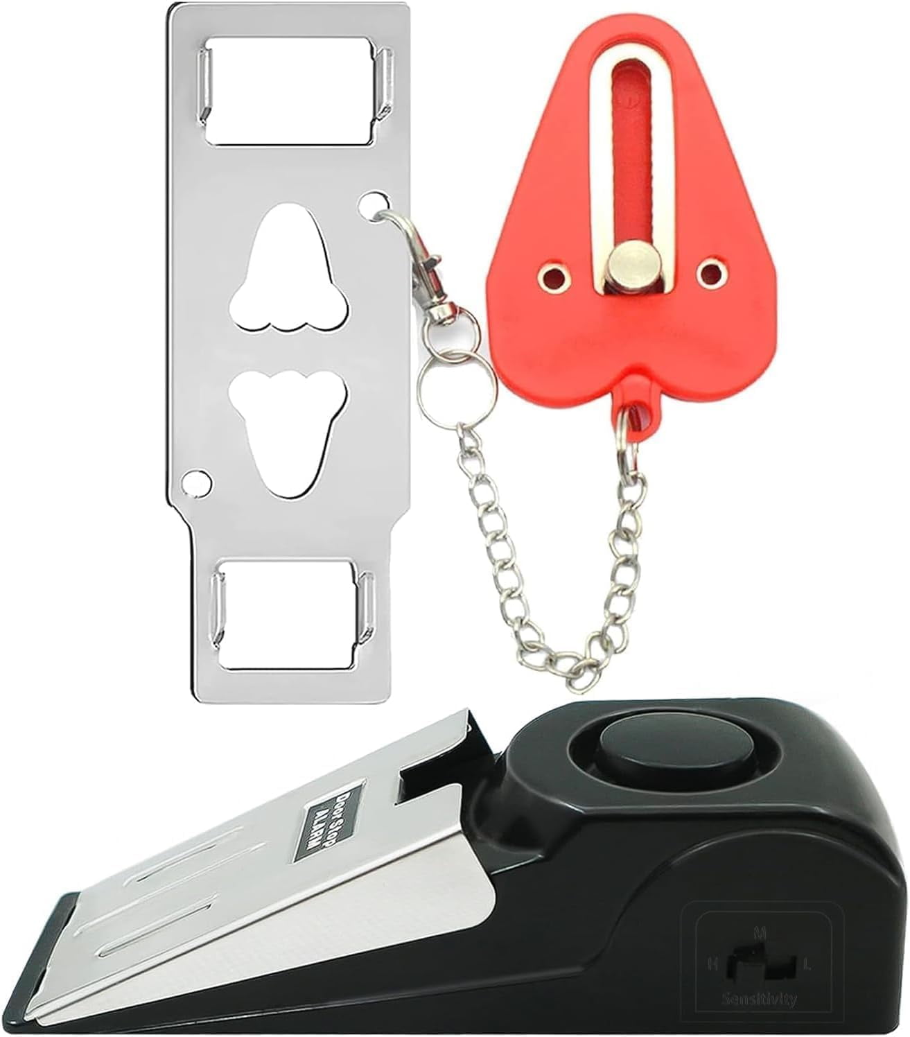 Portable Door Lock & Stop Alarm Set, Dual Protection Home Security Kit ...