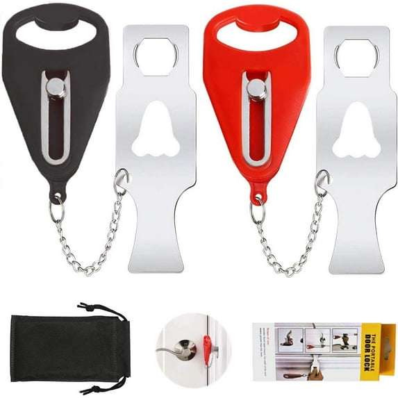 Portable Door Lock,Travel Lock, Add Extra Locks for Additional Safety ...