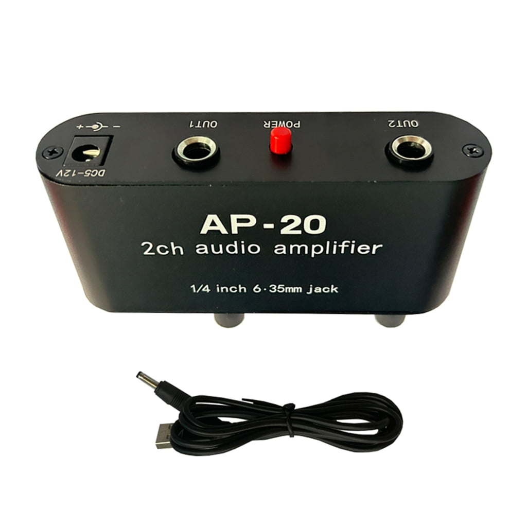 Portable Double Channel Amplifier AP20 2CH Sound Amplifier Condenser ...