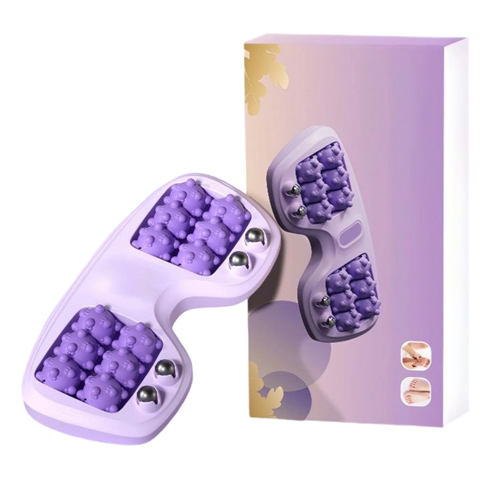 Portable Double Foot Massage Roller, Three Massage Techniques for ...