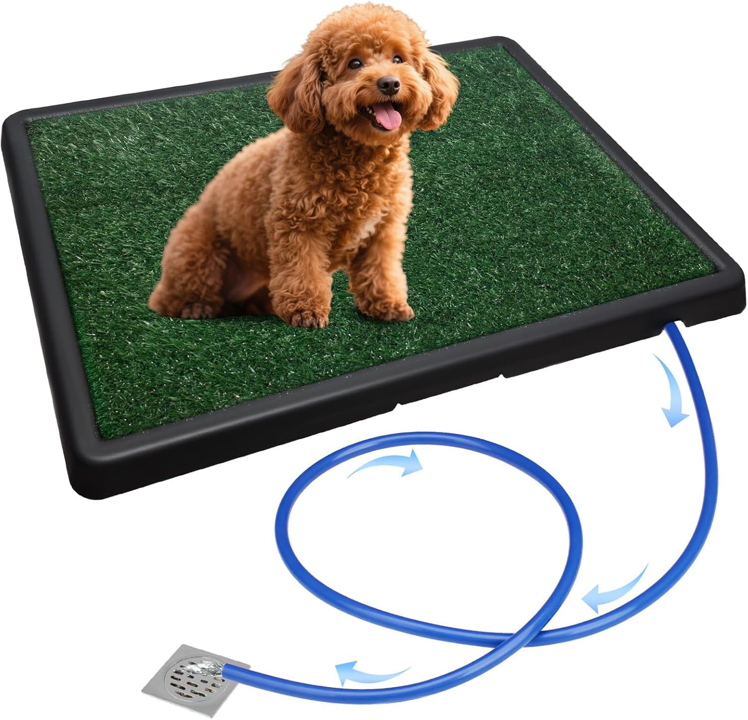 Portable Drainage Pet Urinal,Toilet,Grass Mat.,Potty Grass, Urinal ...