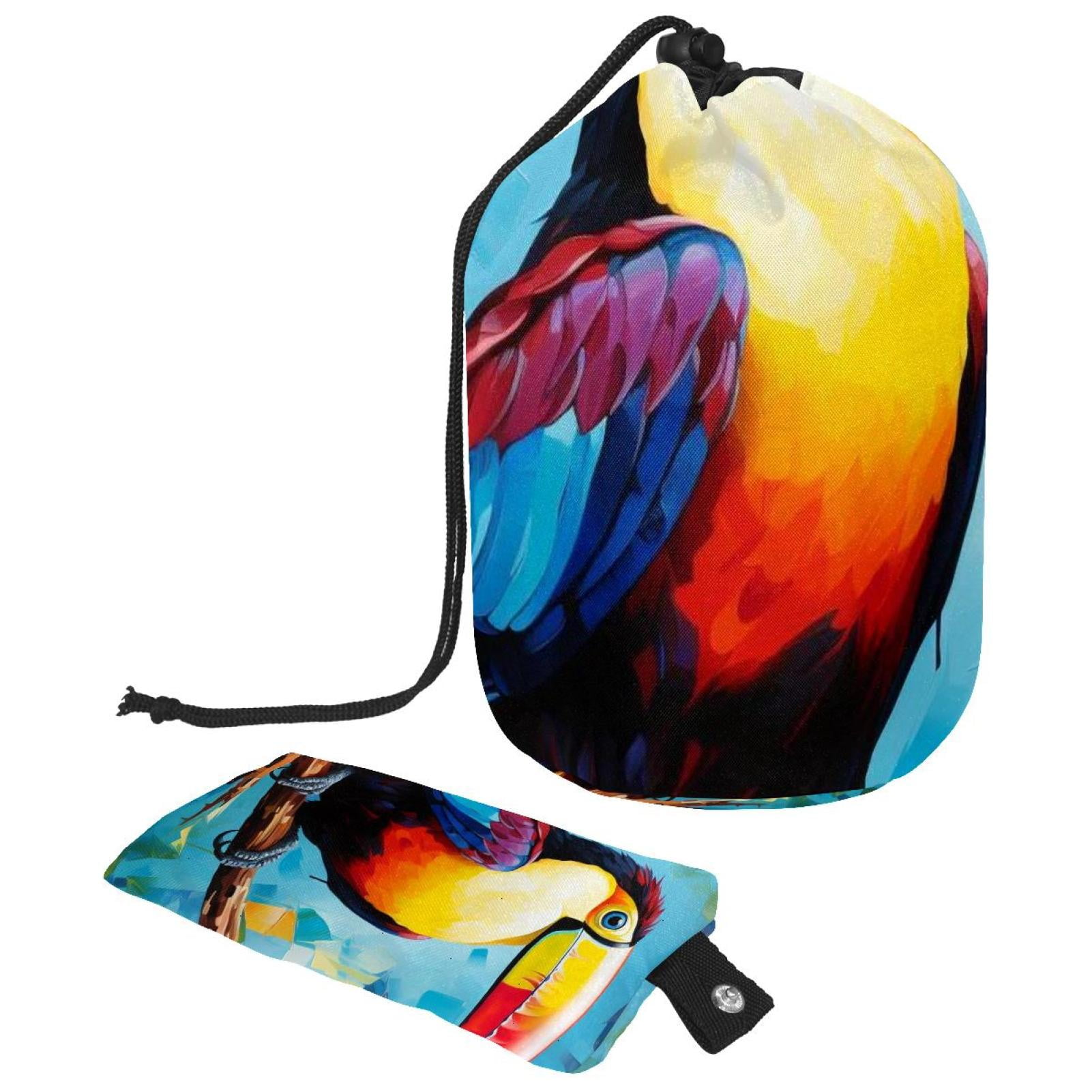Portable Drawstring Foldable Travel Wash Bag with Mesh Laundry, Shower ...