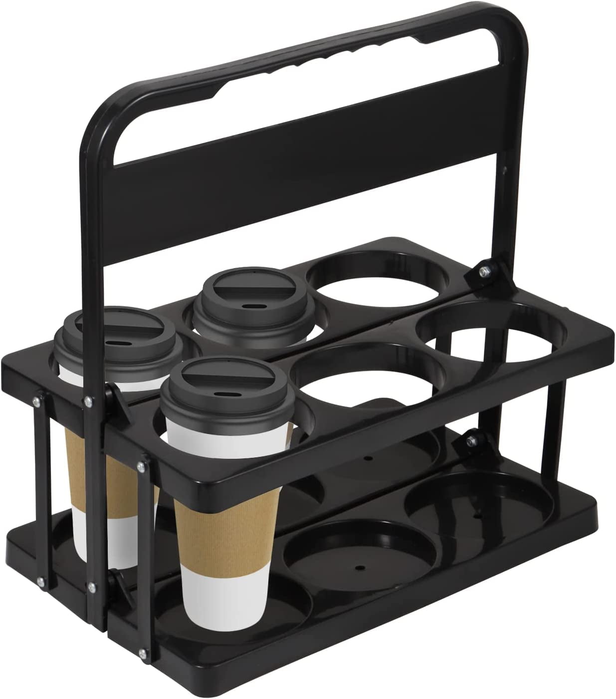 Portable Drink Carrier for Big Cups, Foldable Plastic Cup Holder ...