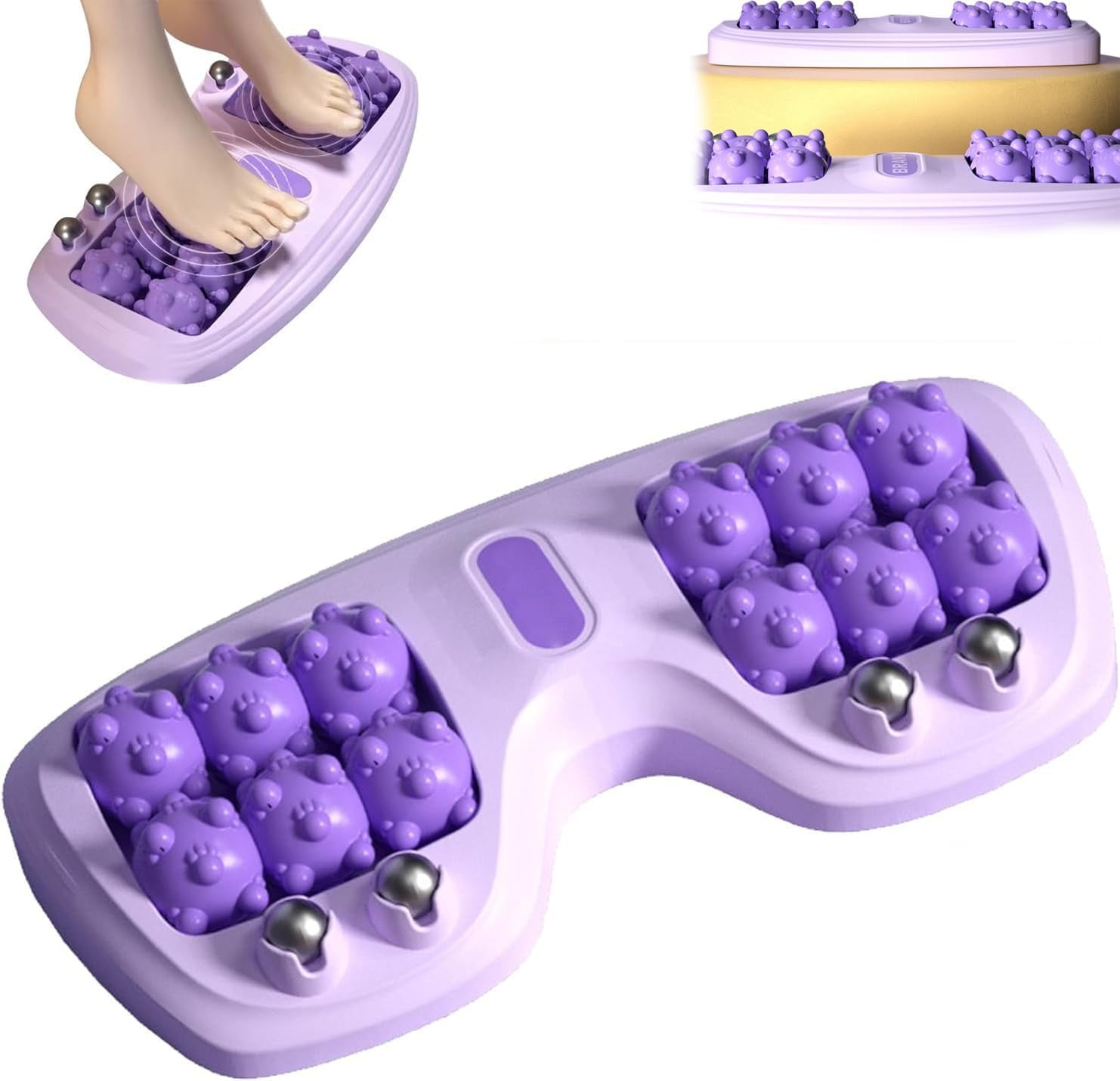 Portable Dual Foot Massage Roller, Foot Roller Massager Plantar ...