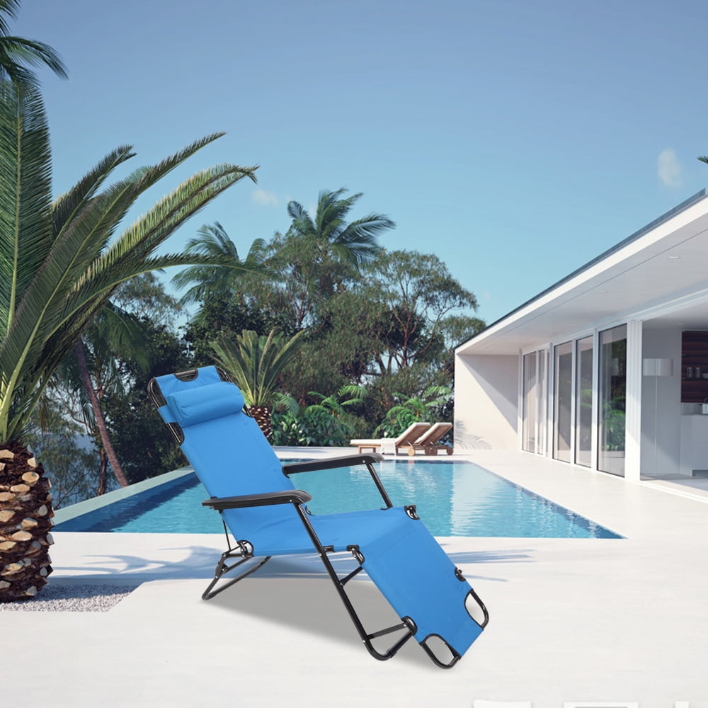 Triple Tree Folding Reclining Chair Extendable Recliner Steel Tube ...