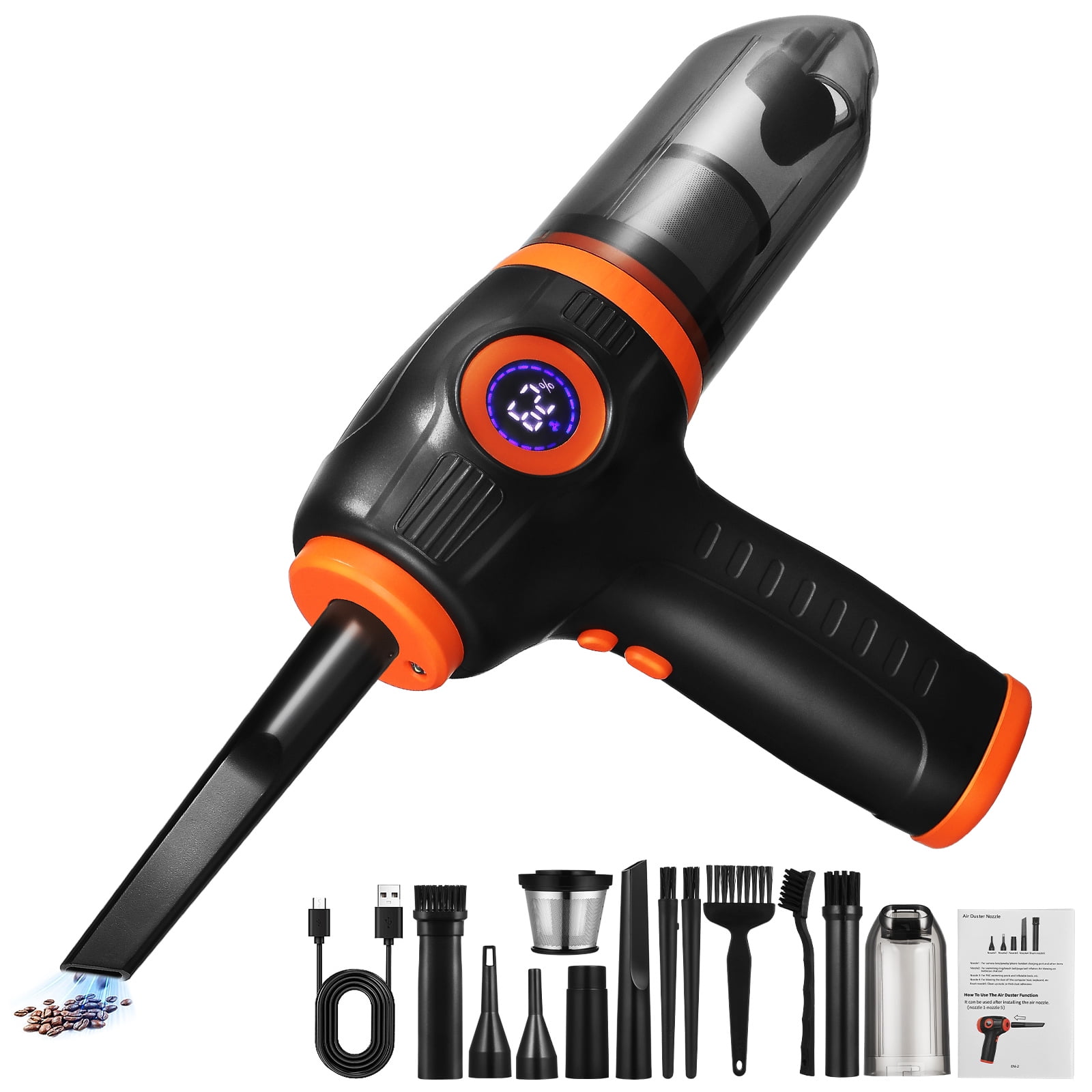 Portable Dust Blower, Compressed Air Duster Portable Cordless Air ...