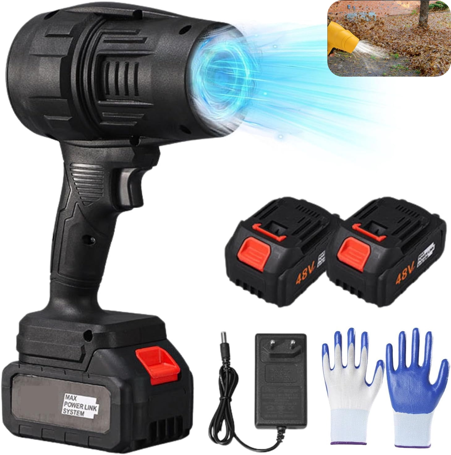 Portable Dust Cleaner, 2025 Upgraded Cordless Leaf Blower 180000RPM ...