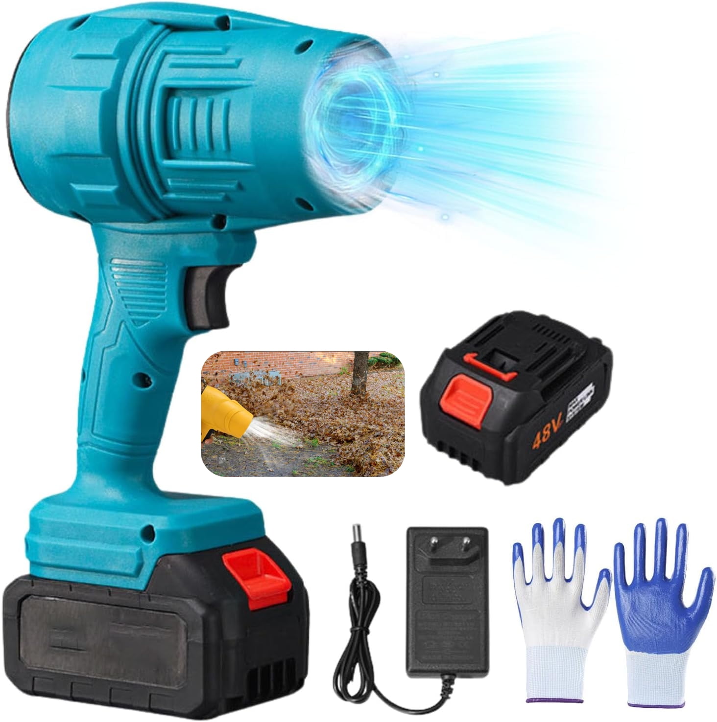 Portable Dust Cleaner, 2025 Upgraded Cordless Leaf Blower 180000RPM ...