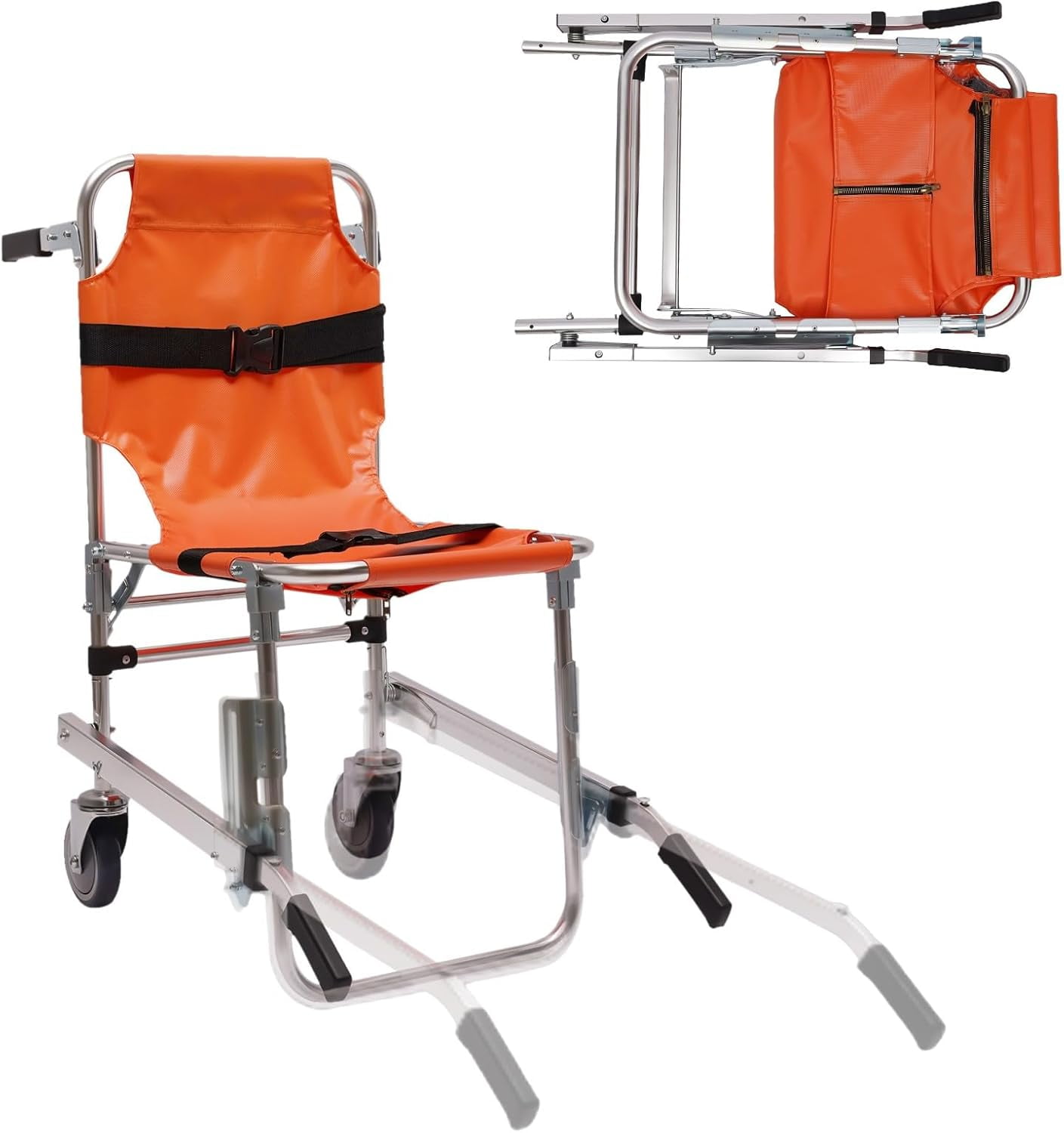 Portable EMS Stair Chair,350LBS Capacity Aluminum Foldable Aluminum ...