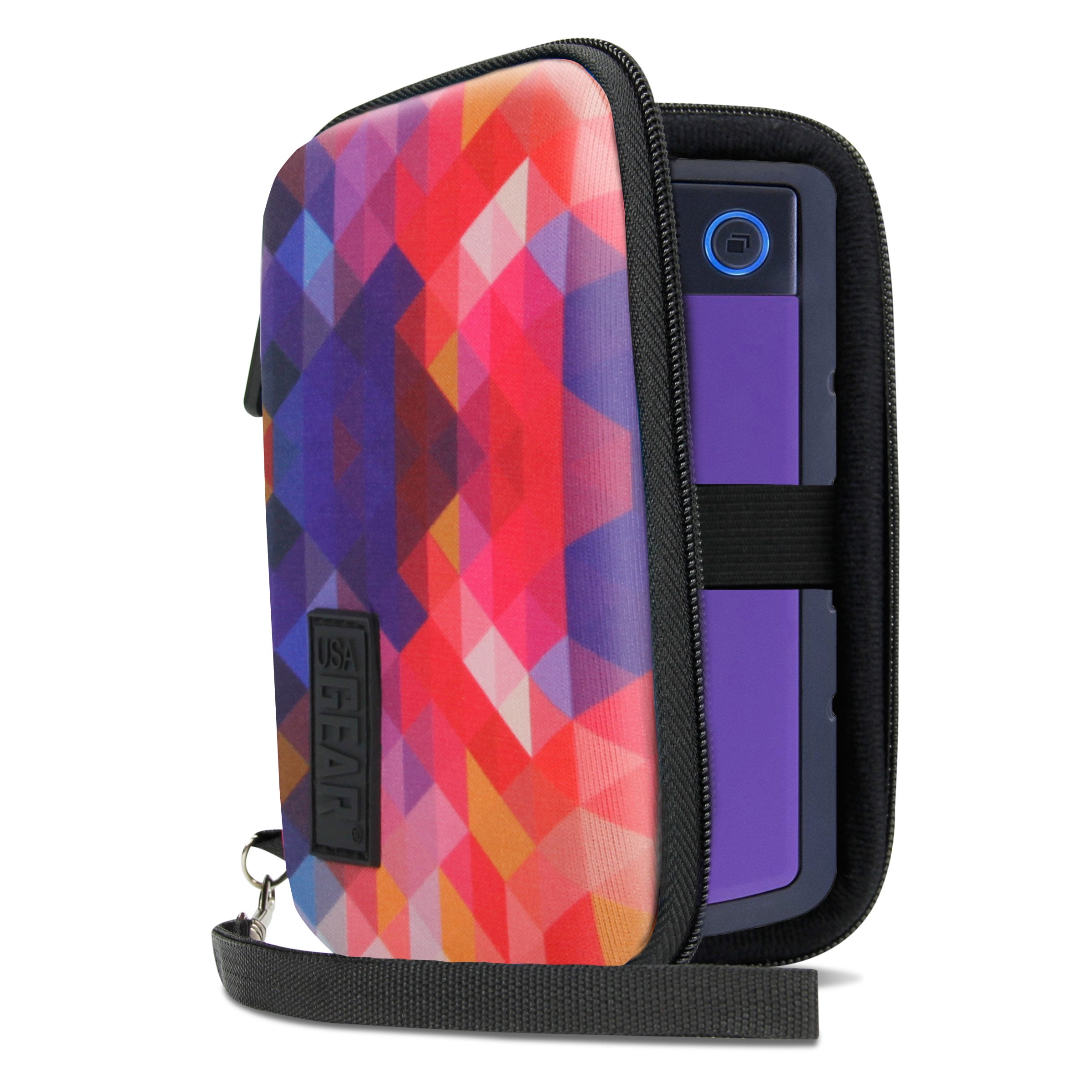 Portable EVA External Hard Drive Enclosure Case by USA Gear - Fits ...