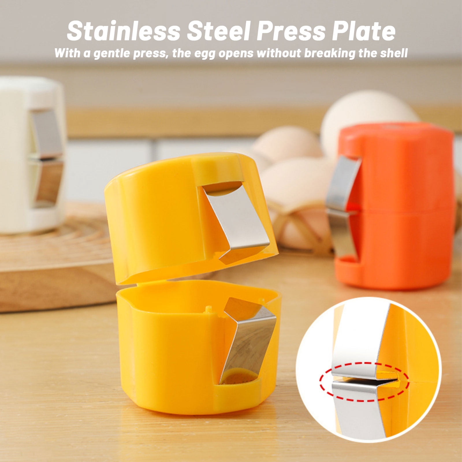 Portable Egg Shell Opener, New Egg Cracker Tool for Eggs, Hard Boiled ...