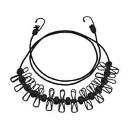 Ludlz Portable Clothesline with 12 Clothespins, Windproof Travel ...