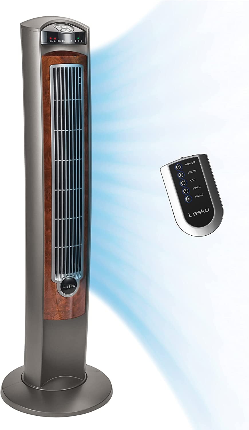 Portable Electric 42.5" Oscillating Tower Fan with Nighttime Setting ...